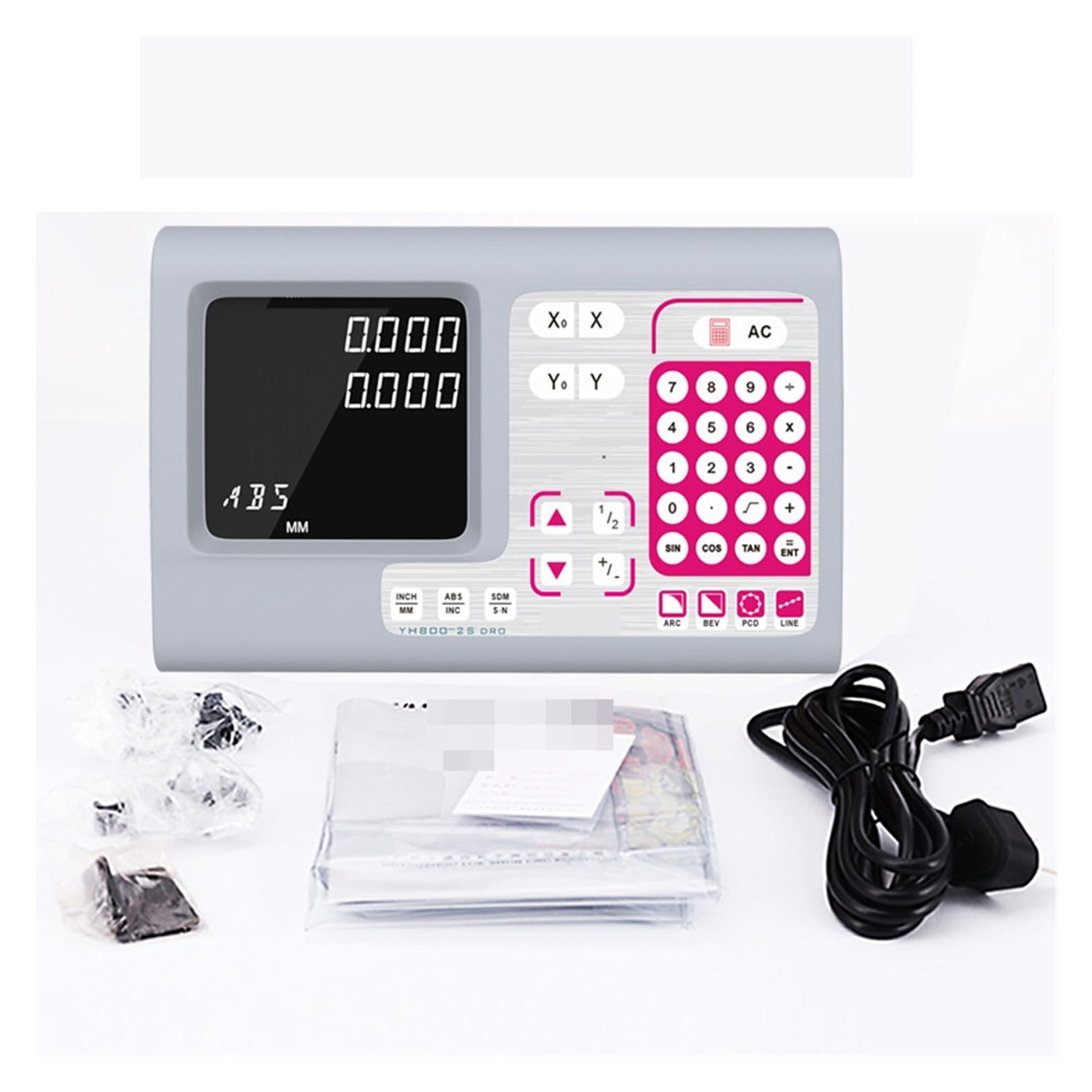 2 Axis Big Digital Readout Dro Set Kit And 2 PCS 5U Linear Glass Scale Linear Optical Ruler For ...