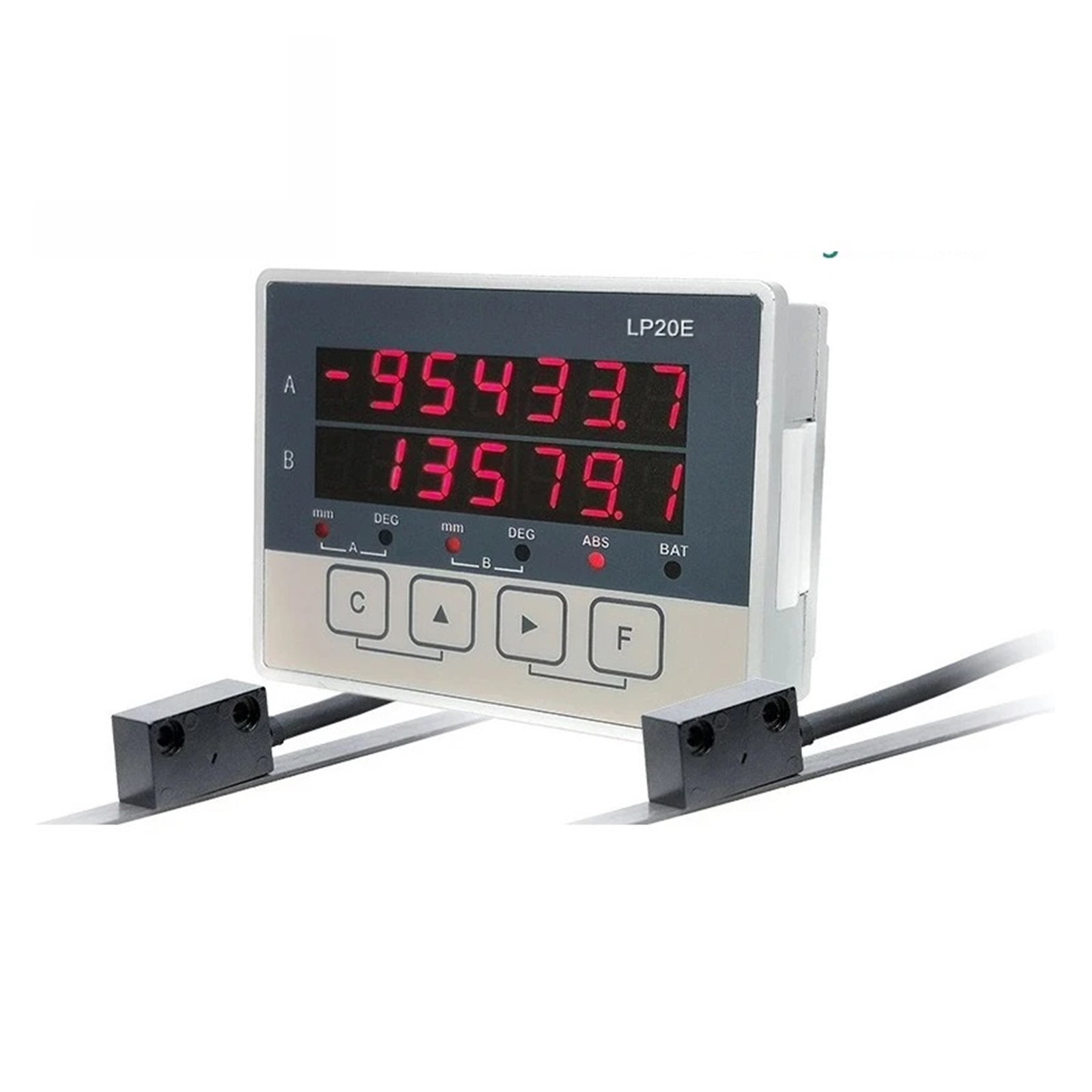 2 Axis Digit Display DRO Magnetic Sensor Magnetic Tape Displacement ...