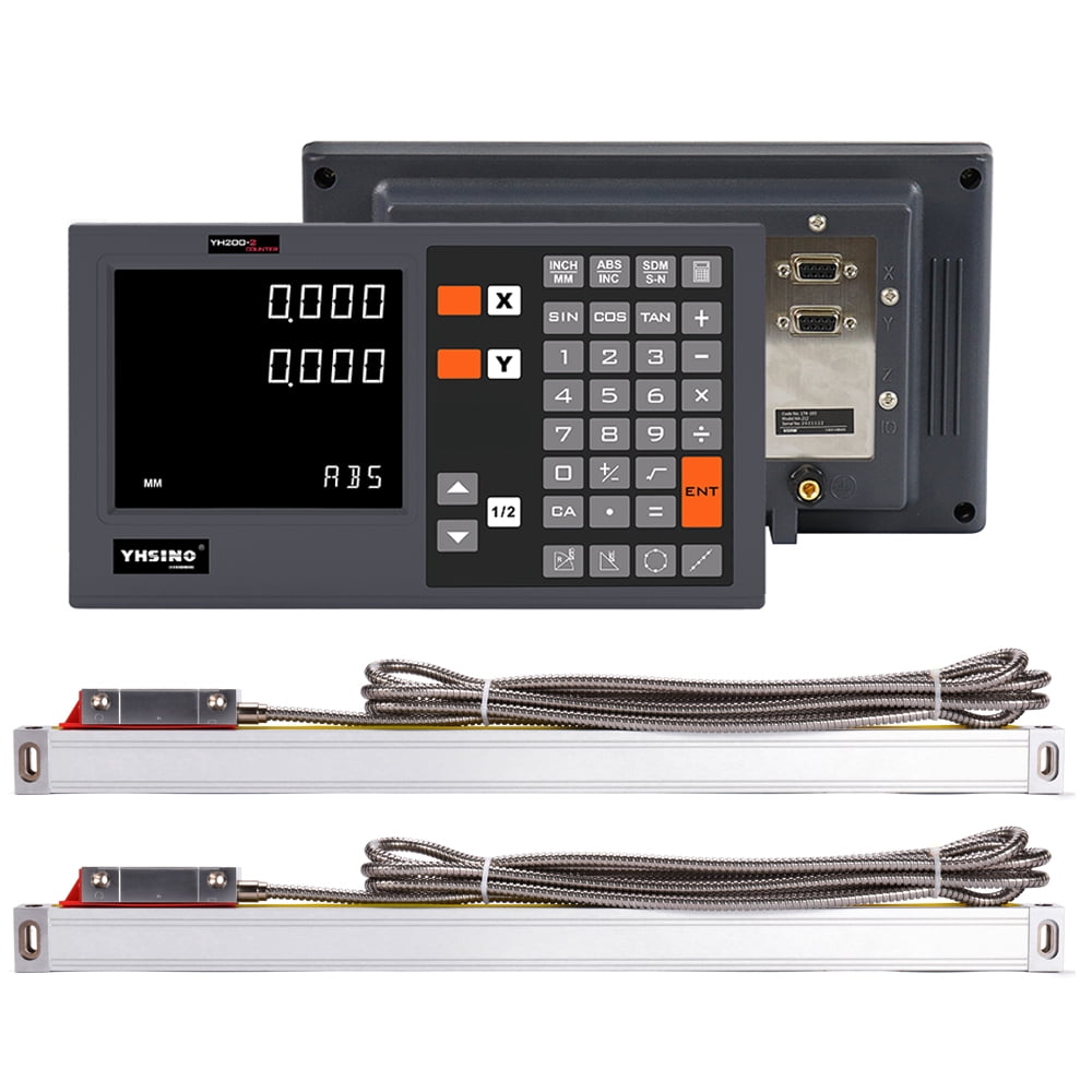 2 Axis Dro Set Digital Readout Kit With Linear Scales 5U 5V TTL DB9 - Walmart.com