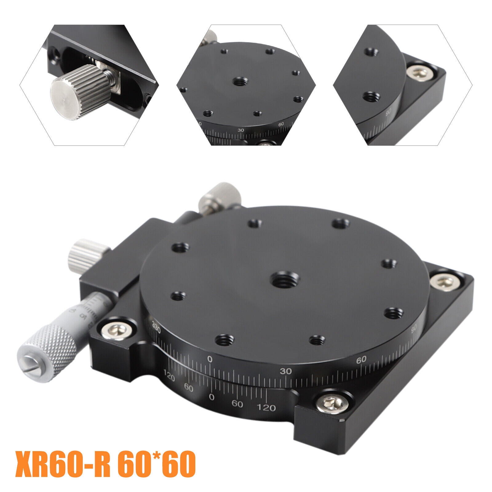 2-Axis R Translation Stage Translation Stage Manual Slide Table 60 * 60 ...