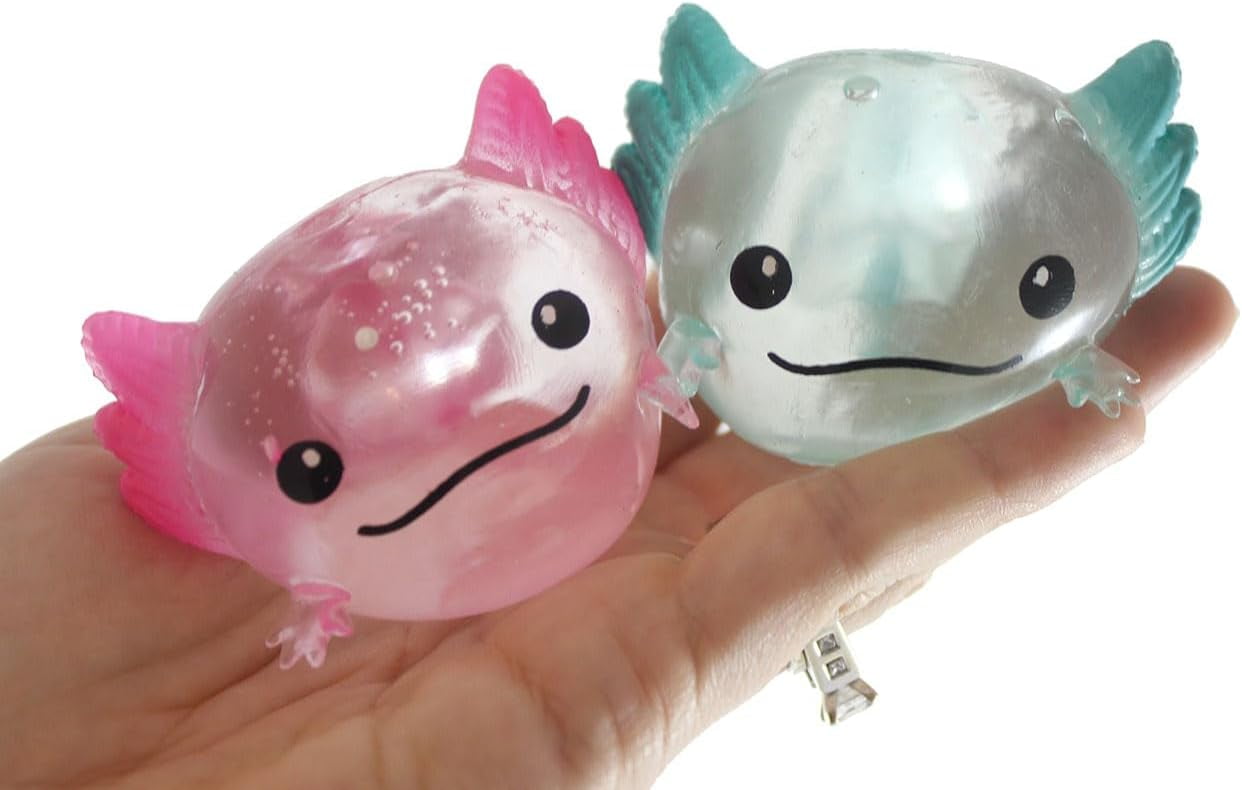2 Axolotl Splat Ball - Water Filled Splat Stress Ball - Throw to Make ...