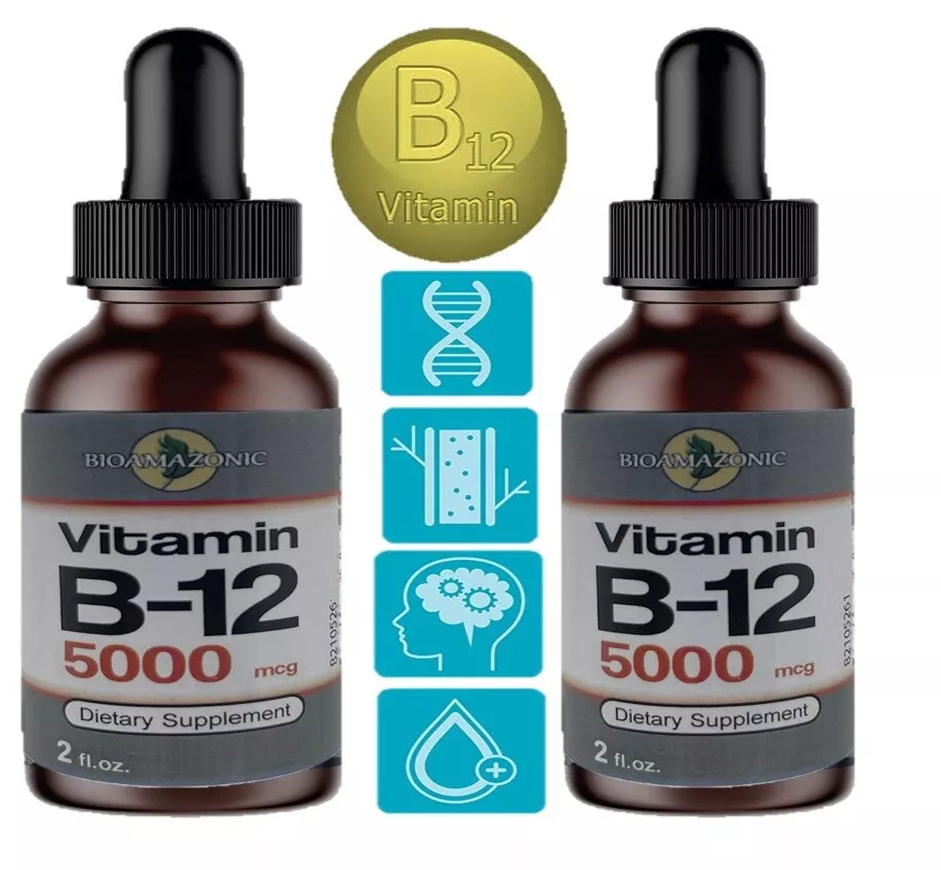 2 B-12 Energy Berry Fruits Methylcobalamin B12,B1,B6,B2,B3,B5,B9 4OZ ...