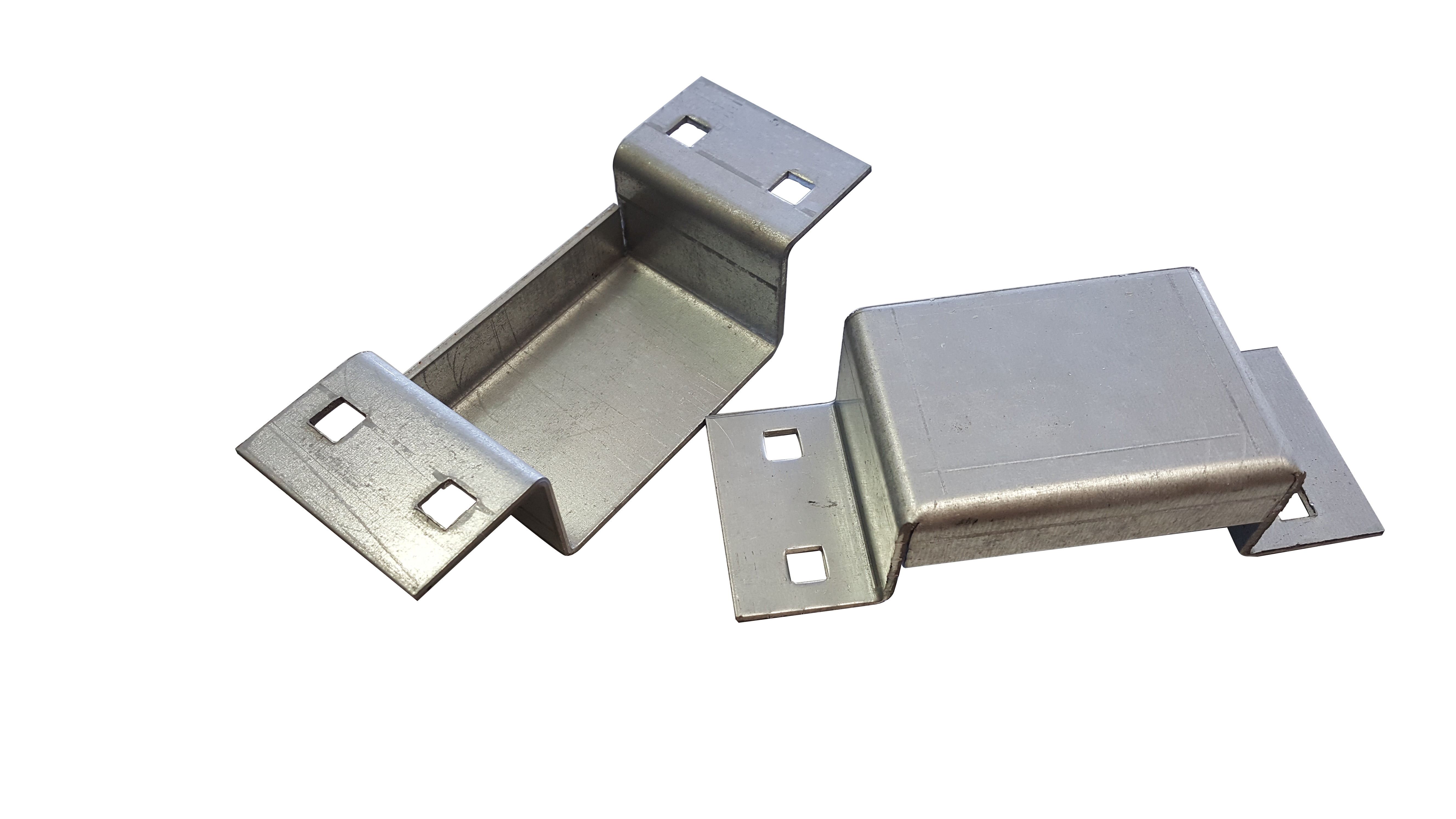 (2) BOLT ON STAKE BED TRAILER POCKETS WITH LIP 11 ga ZINC PLATED STEEL ...