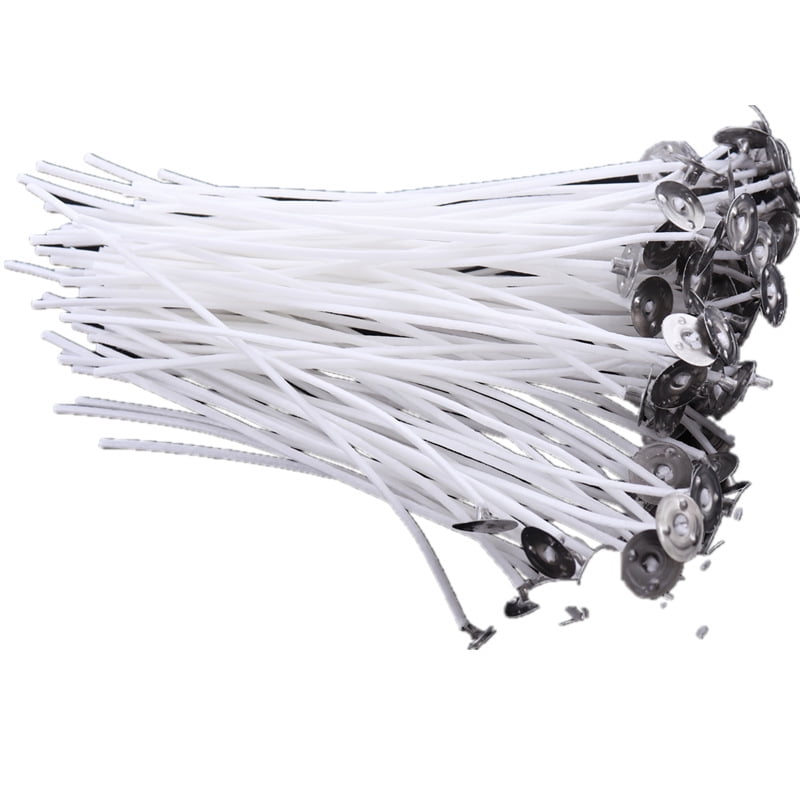 2 Bag Pre-Waxed Cotton Core Wicks with Metal Sustainer Tabs for DIY ...