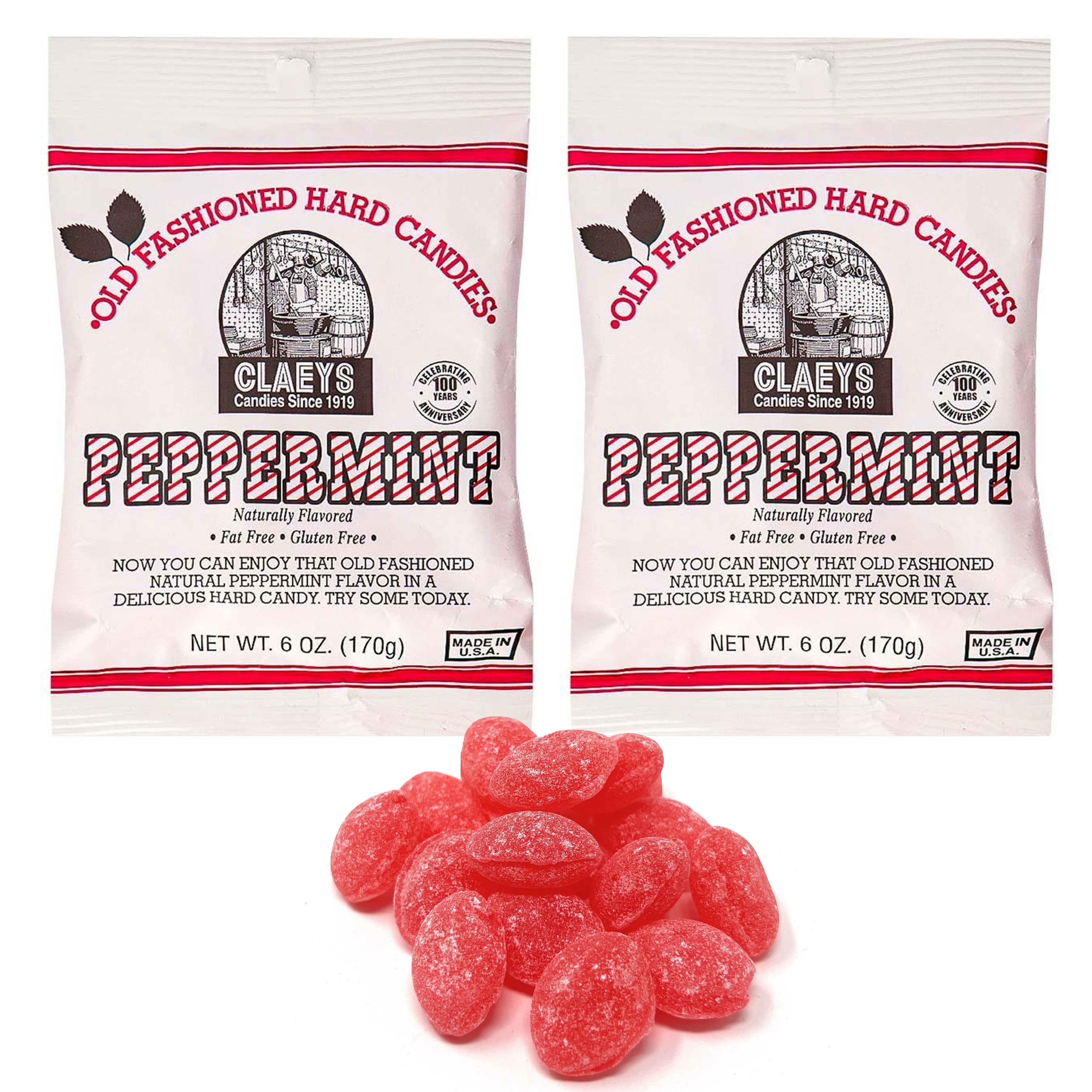 2 Bags Claeys Peppermint Hard Candy Natural Flavor Fat Free Candies ...