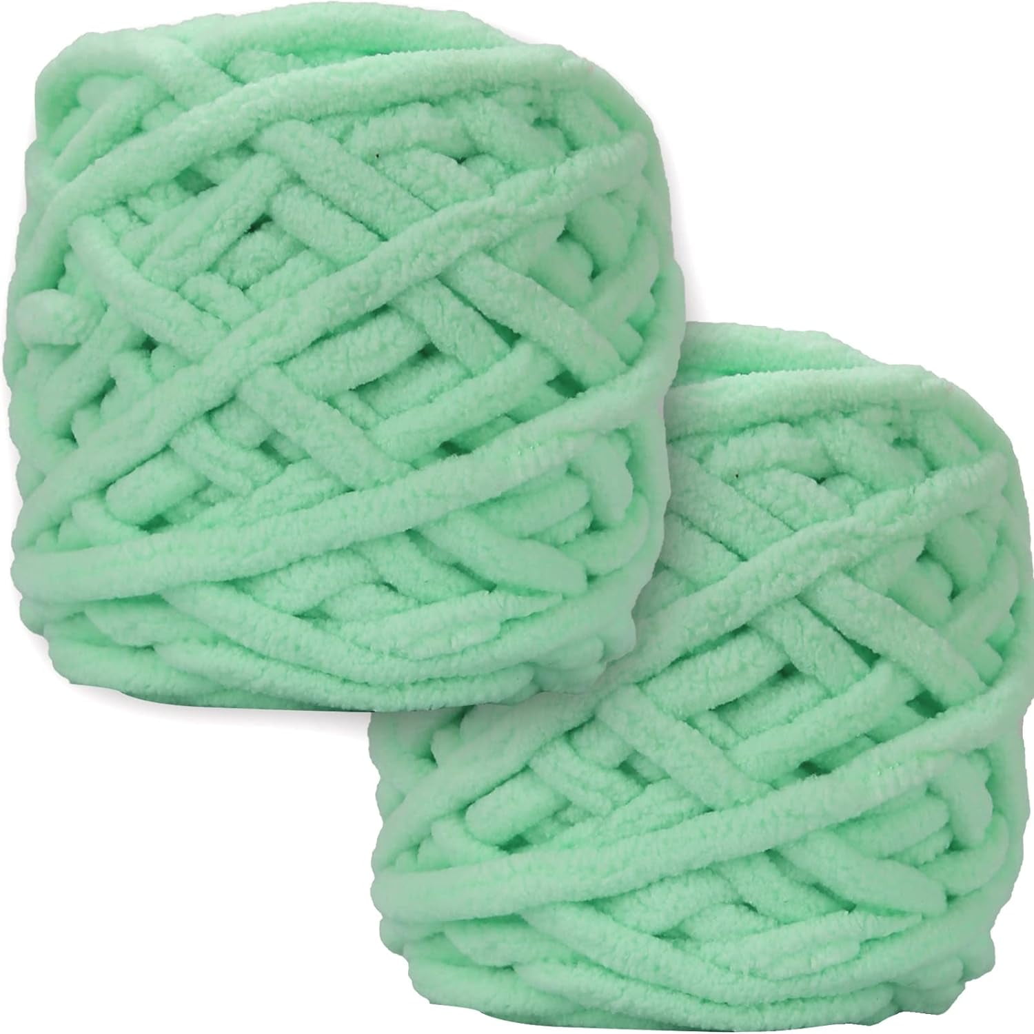 2 Balls Soft Chenille Yarn Velvet Yarn for Crocheting,Fluffy Yarn for ...