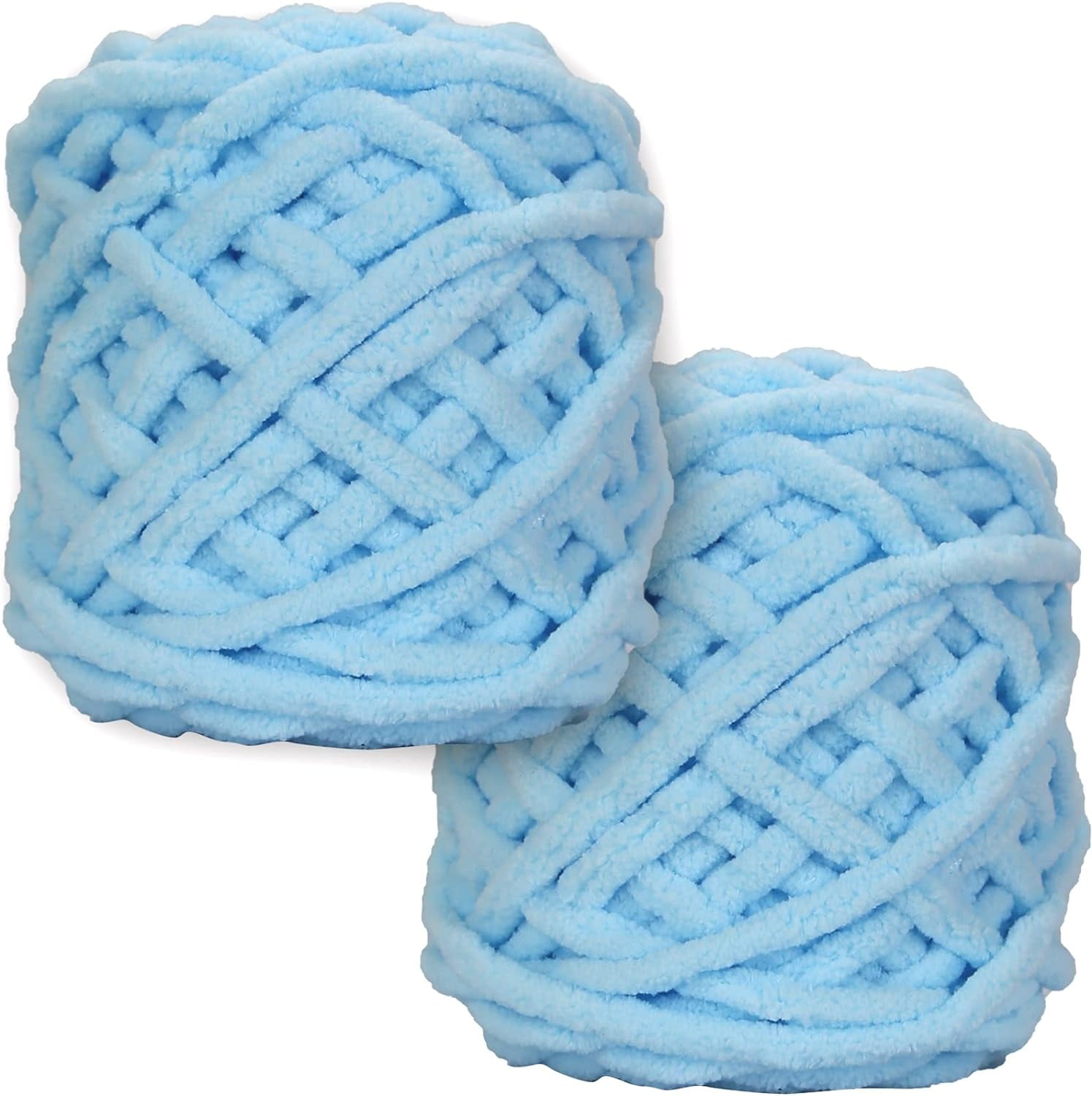 2 Balls Soft Chenille Yarn Velvet Yarn for Crocheting,Fluffy Yarn for ...