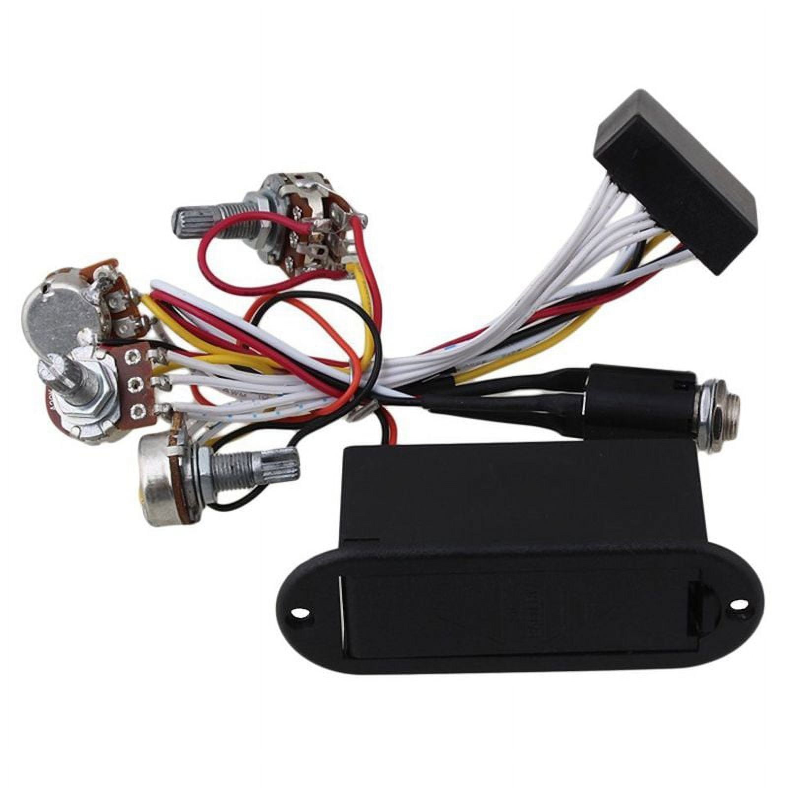 2 Band Active EQ Equalizer Preamp Circuit Pickup Black - Walmart.com