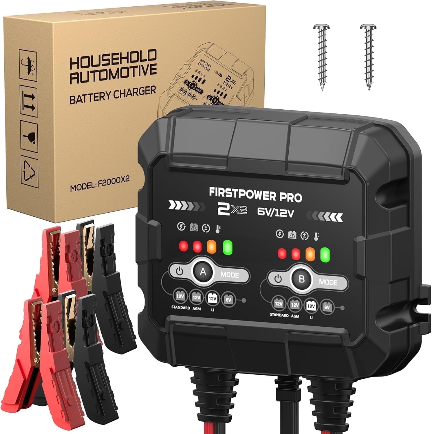 2-Bank Trickle Battery Charger and Maintainer - 6V/12V Vehicles ...