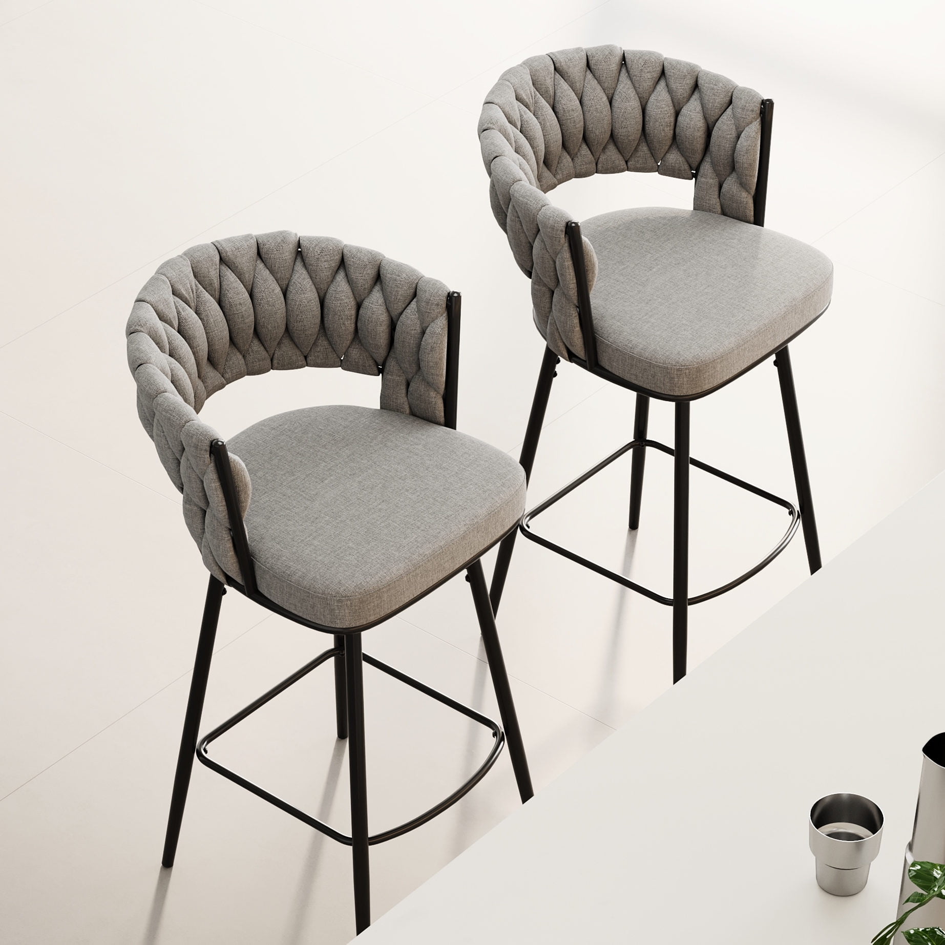 2 Bar Chairs with 360° Turning Function | For Home Bars and Family ...