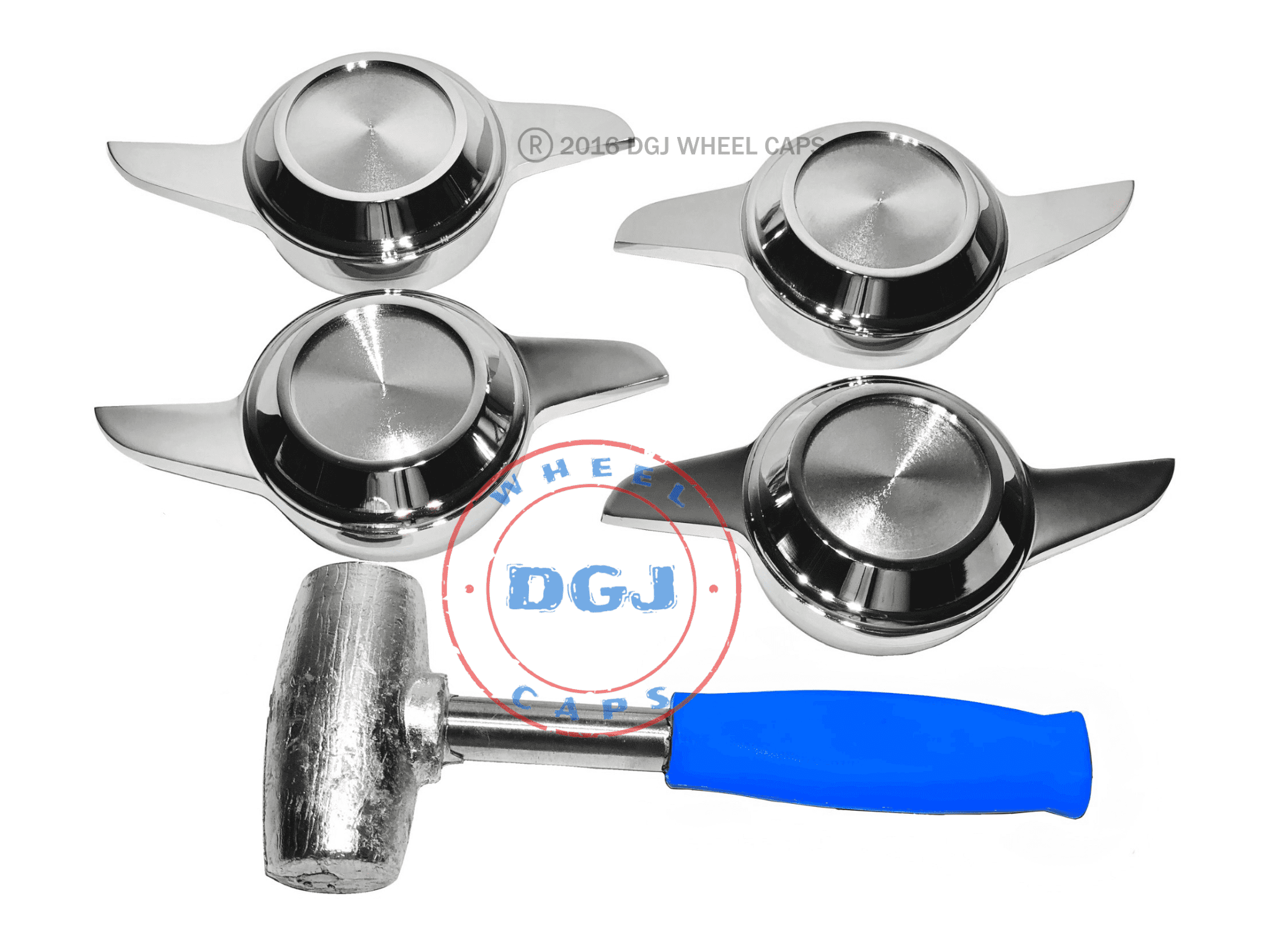 2 Bar Chrome Cut Knock-Offs Spinners and Blue Lead Hammer Set - Walmart.com