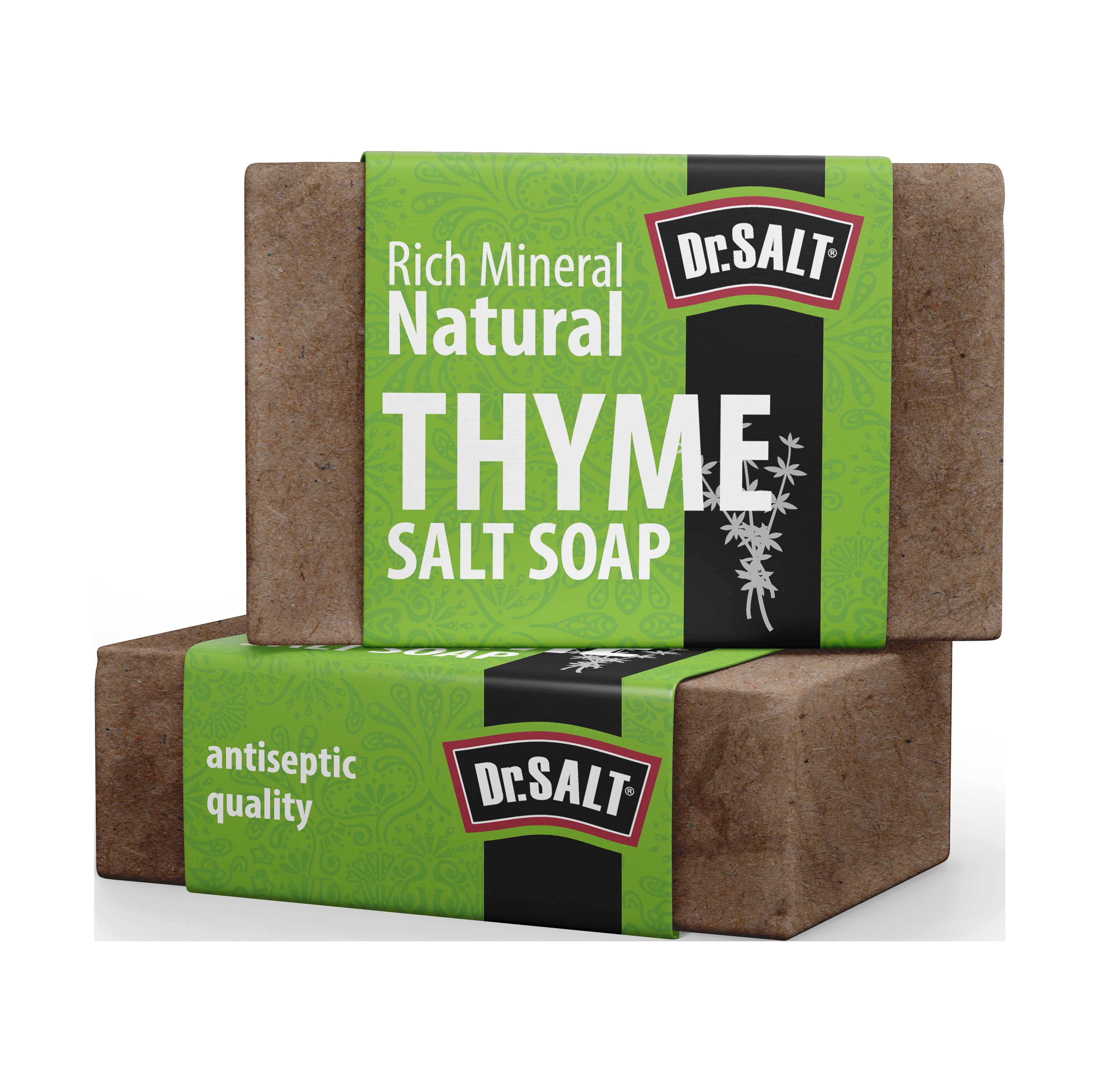 2 Bars Dr.Salt Rich Mineral Natural Thyme Salt Soap Facial Rashes, Skin ...