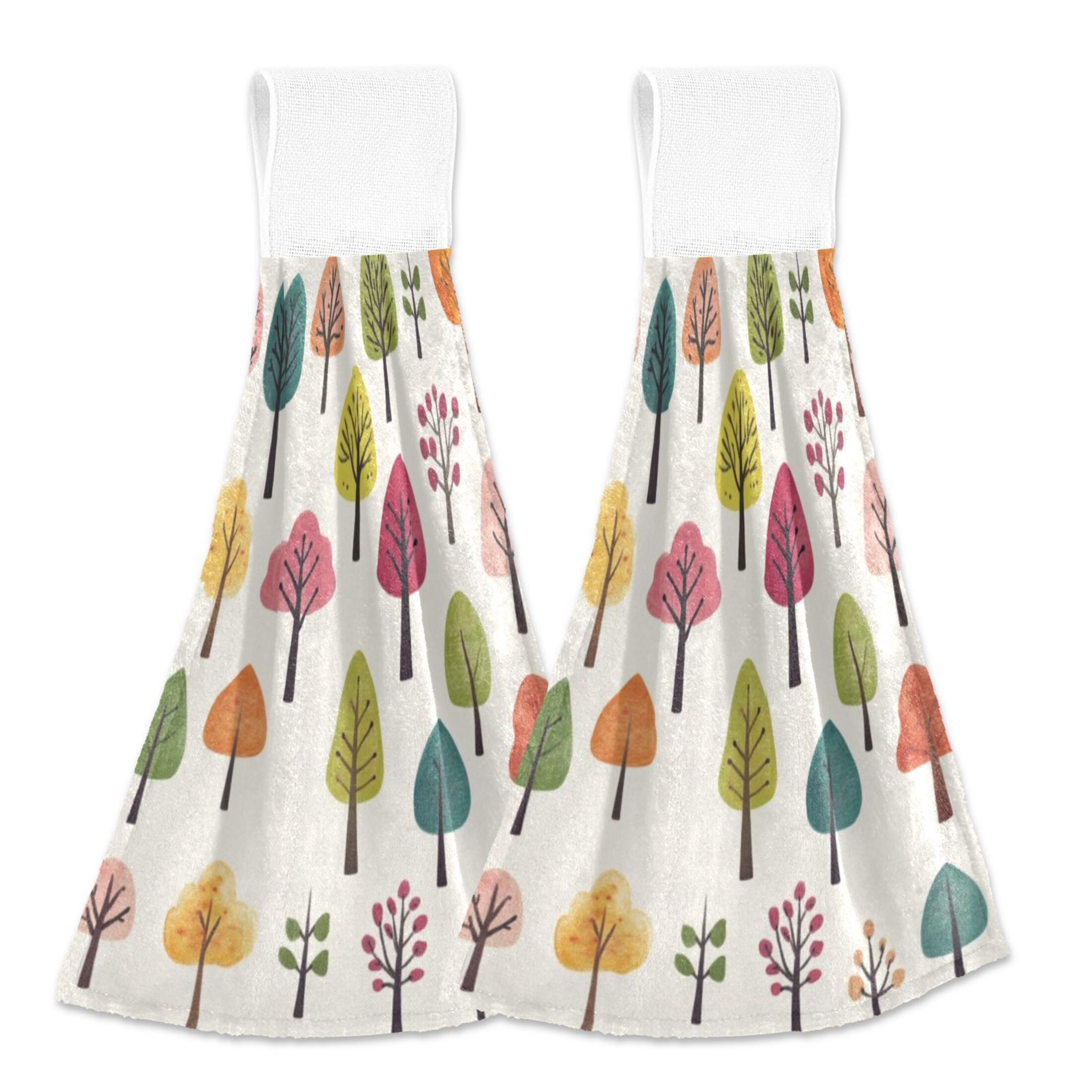 2 Bathroom Towels Kitchen Towels 18.2x14In Velcro Hand Wipes Dish ...