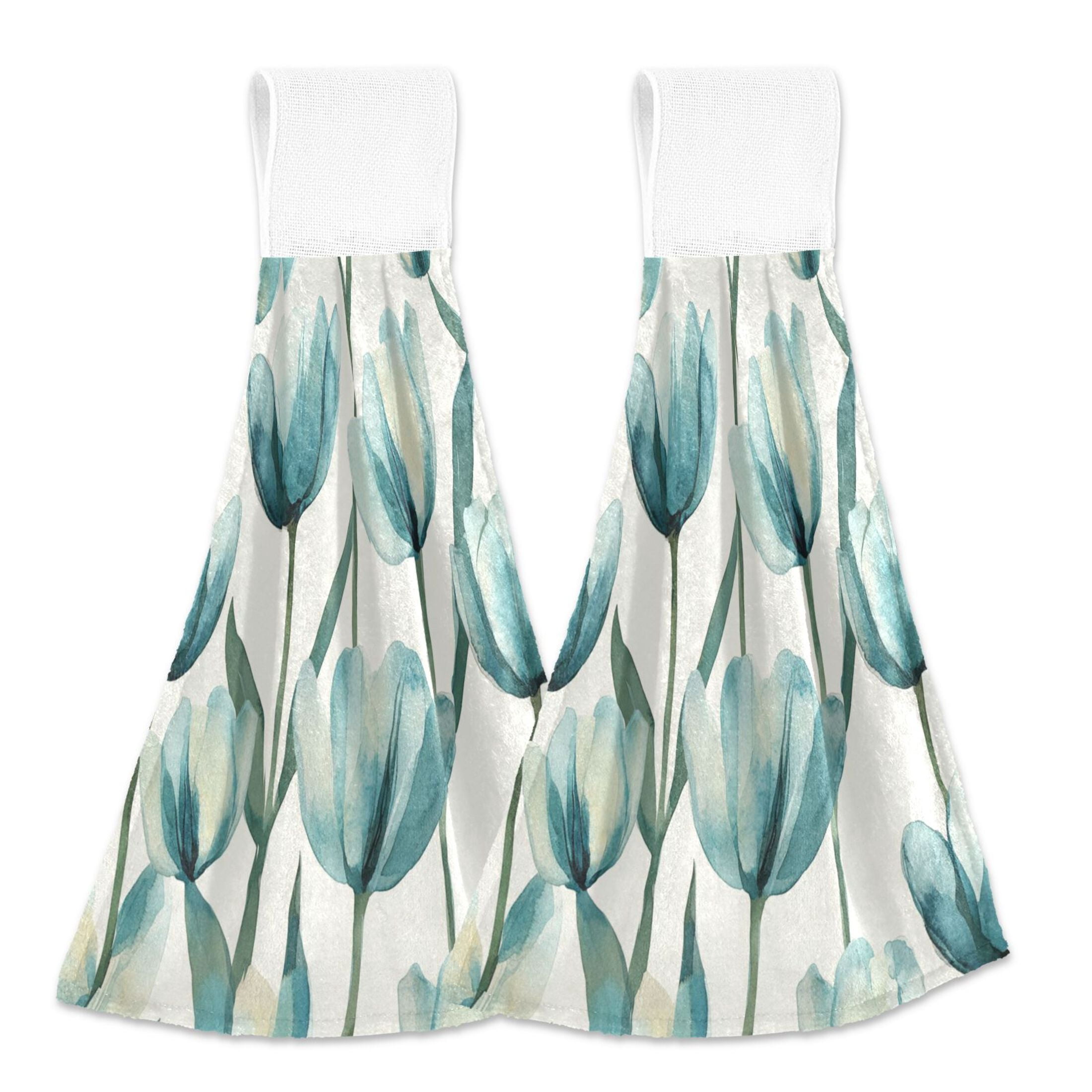 2 Bathroom Towels Kitchen Towels 18.2x14In Velcro Hand Wipes Dish ...