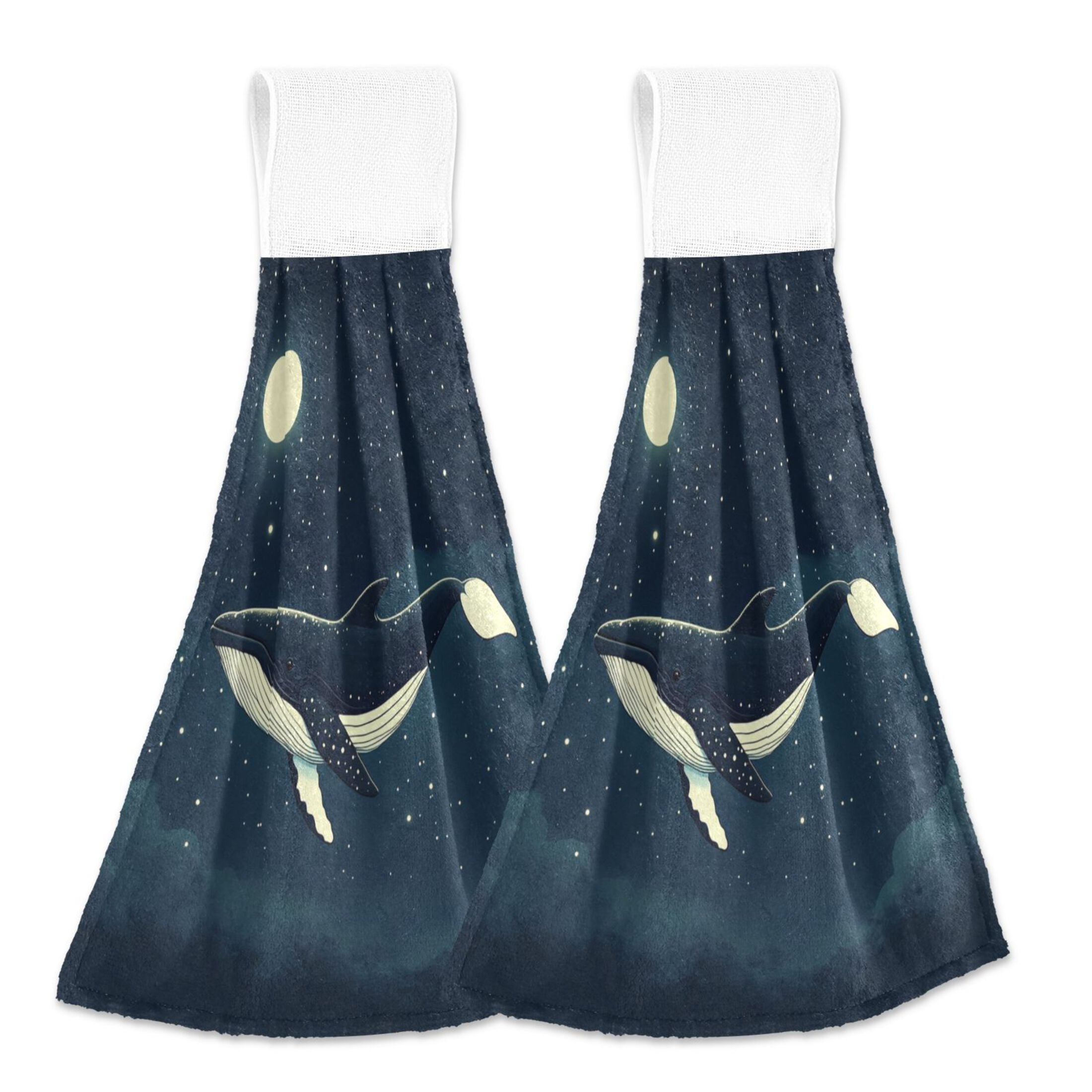 2 Bathroom Towels Kitchen Towels 18.2x14In Velcro Hand Wipes Dish ...