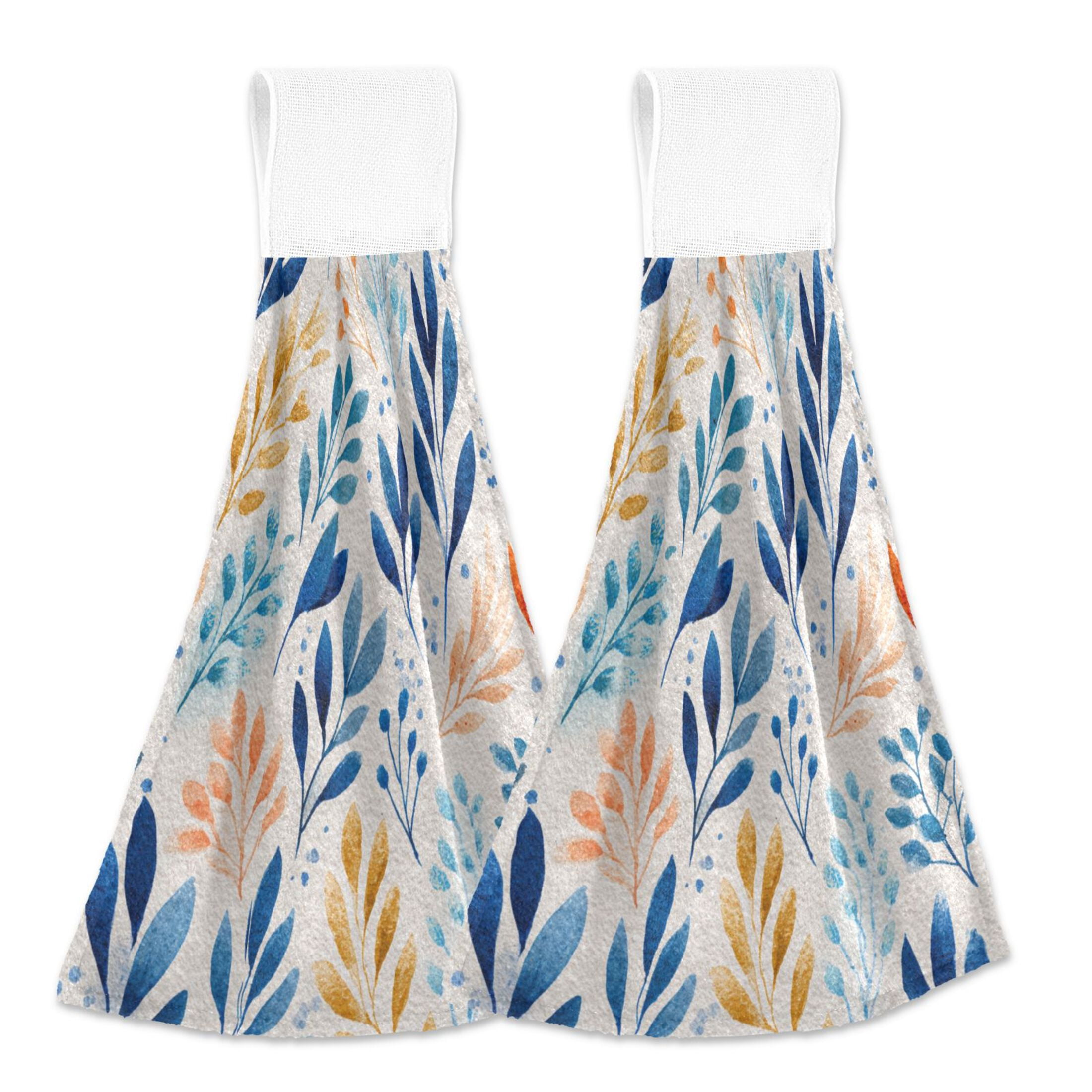 2 Bathroom Towels Kitchen Towels 18.2x14In Velcro Hand Wipes Dish ...