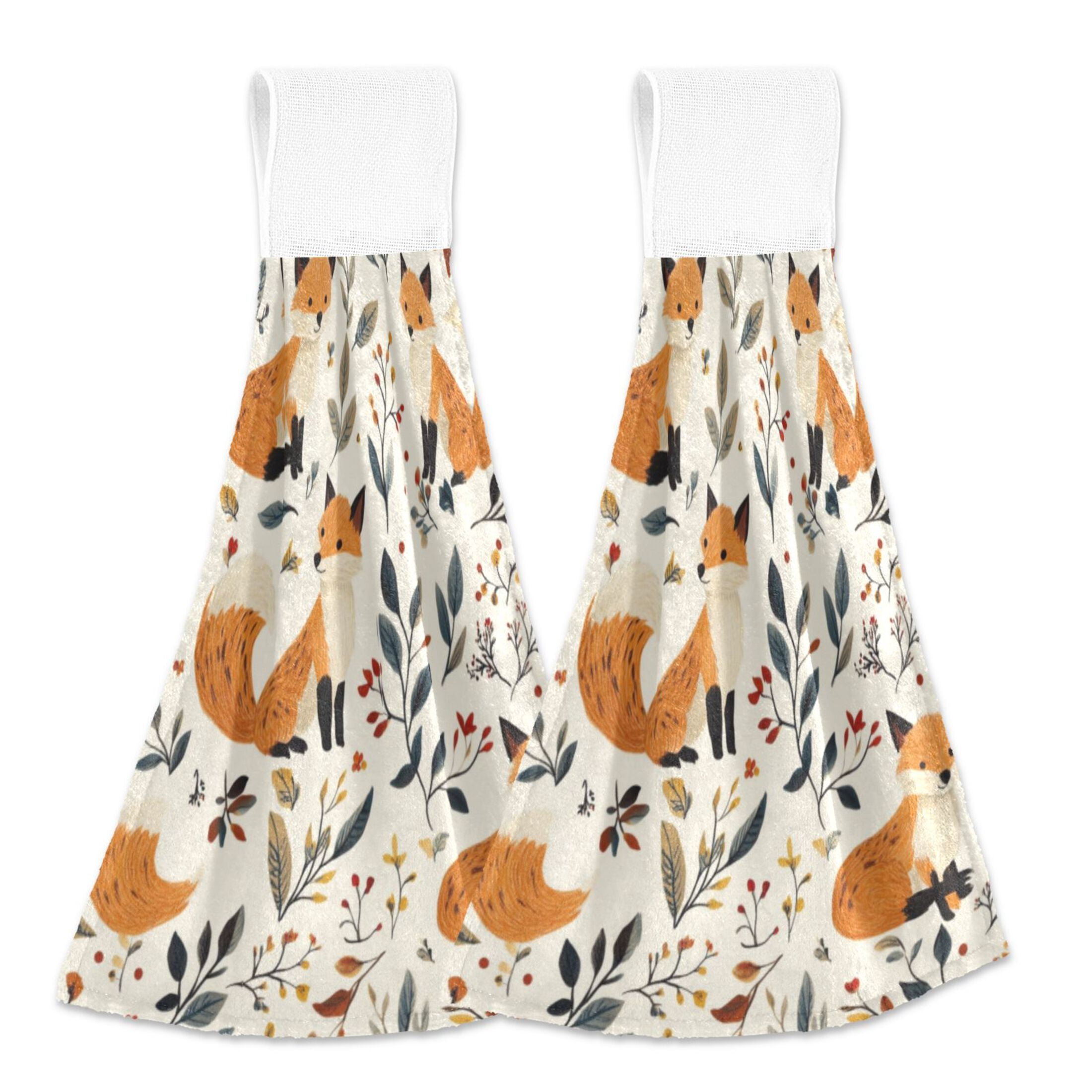 2 Bathroom Towels Kitchen Towels 18.2x14In Velcro Hand Wipes Dish ...