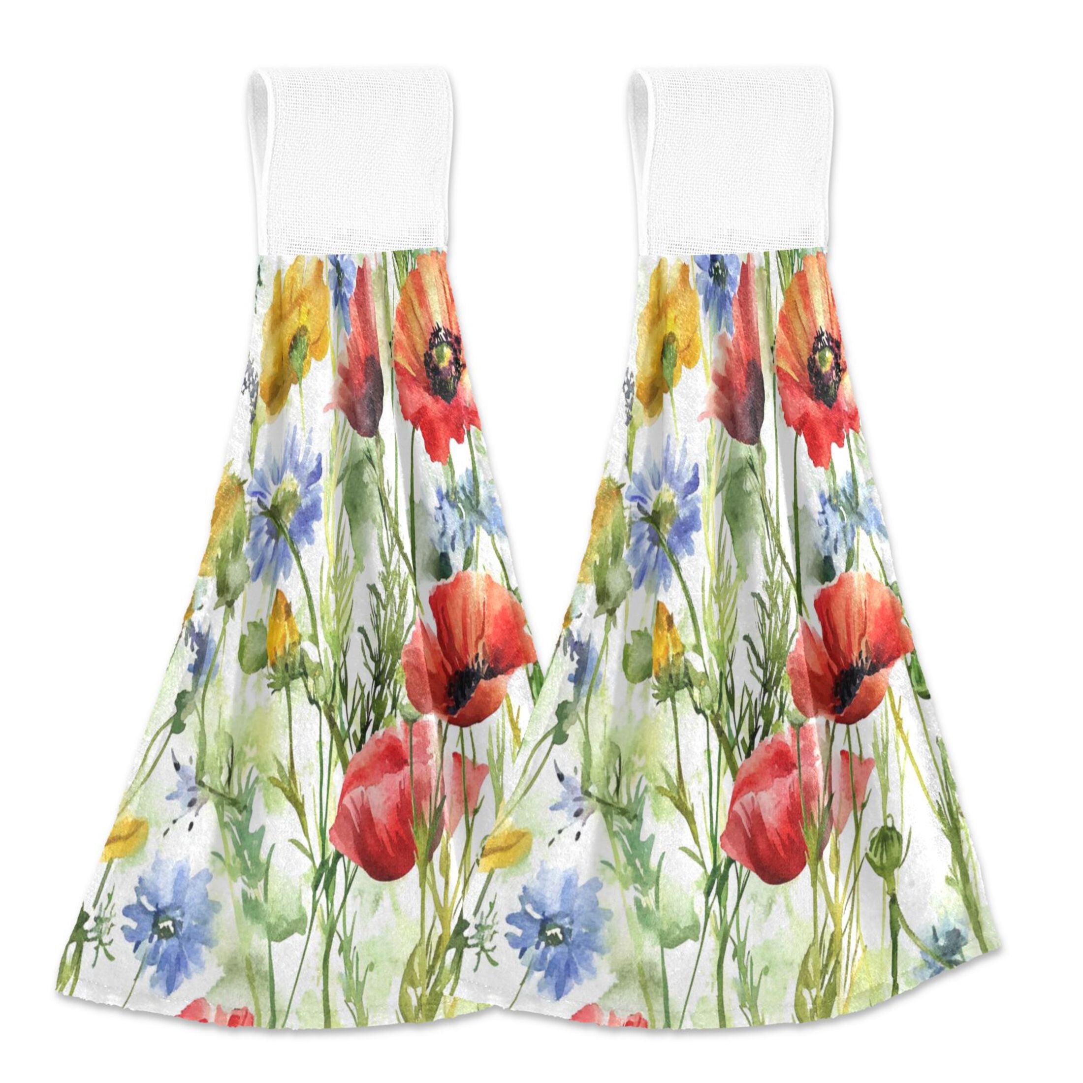 2 Bathroom Towels Kitchen Towels 18.2x14In Velcro Hand Wipes Dish ...