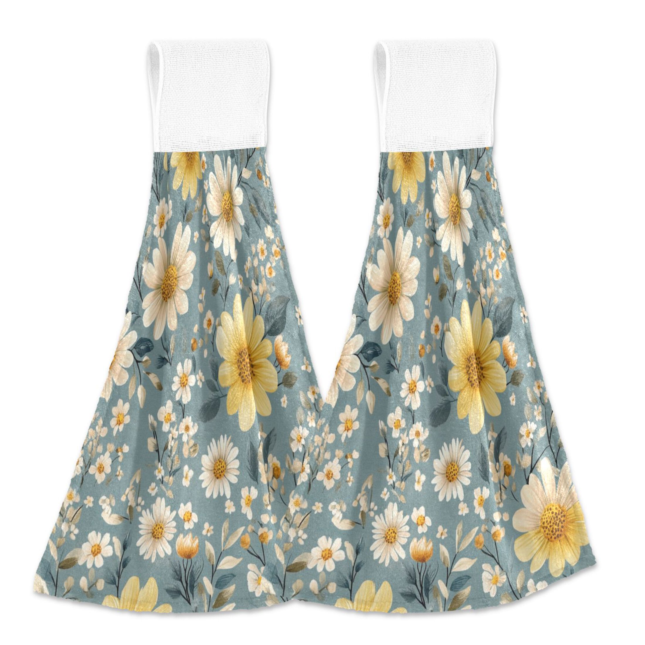 2 Bathroom Towels Kitchen Towels 18.2x14In Velcro Hand Wipes Dish ...