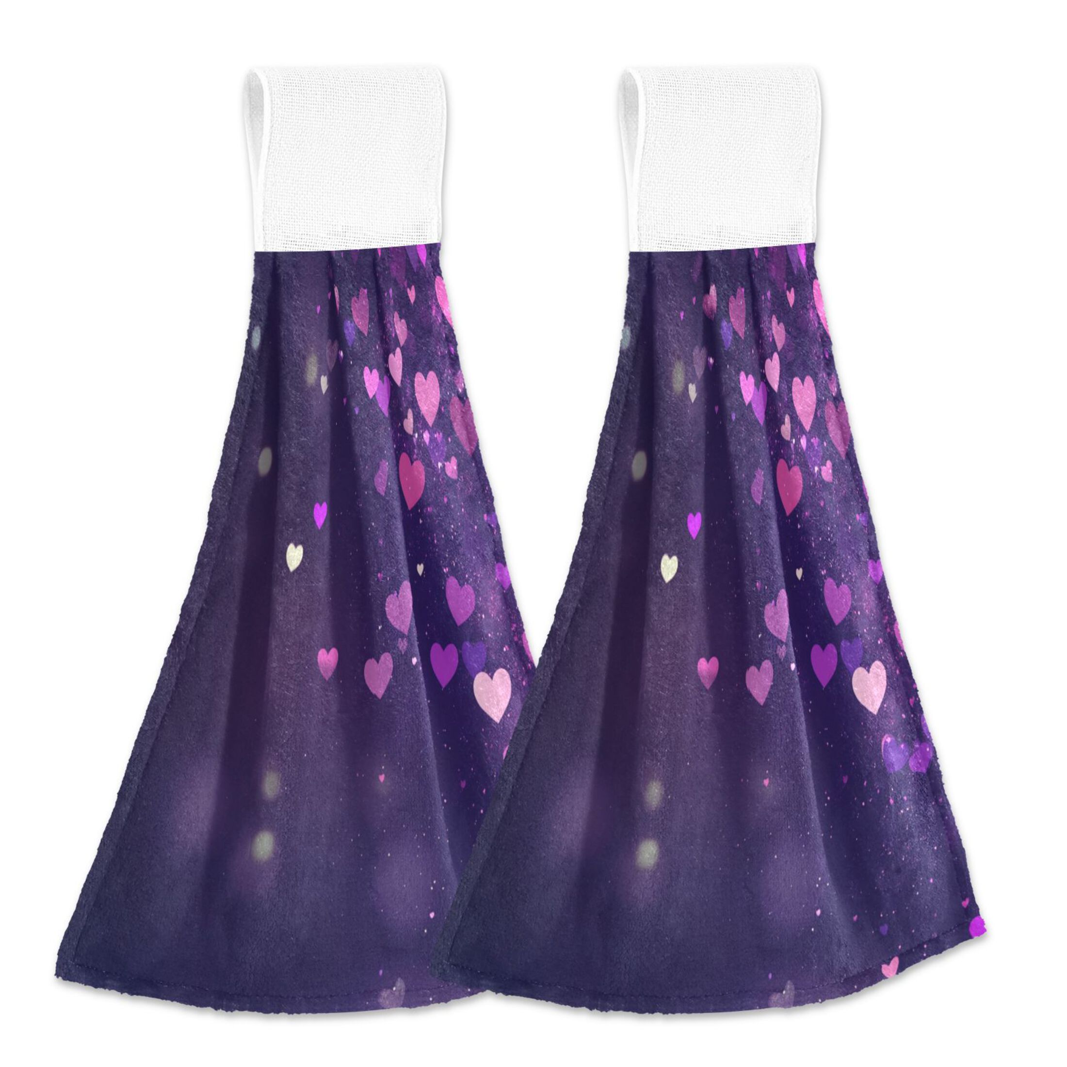 2 Bathroom Towels Kitchen Towels 18.2x14In Velcro Hand Wipes Dish ...