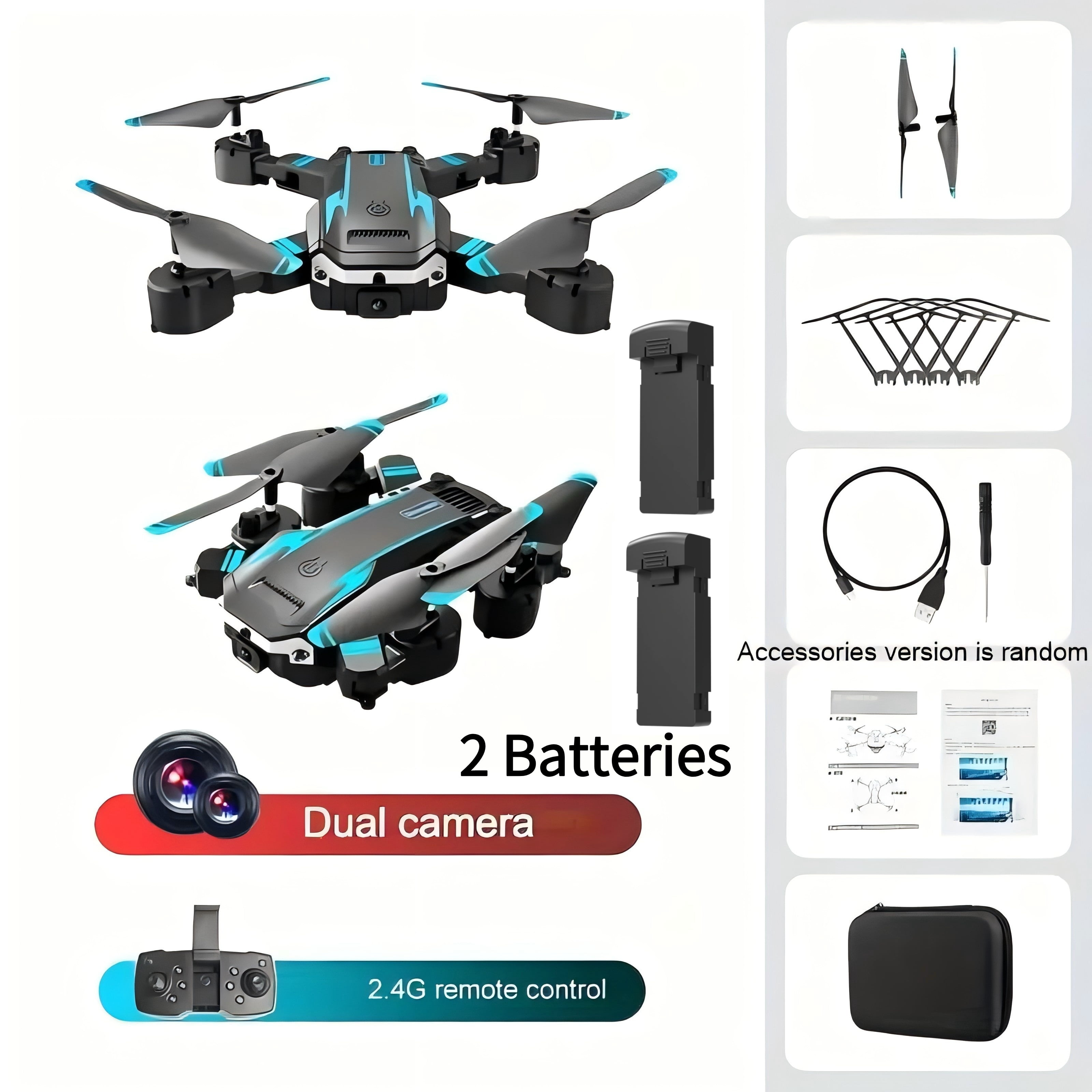 2-Battery S6 Professional Remote Control Drone, Dual Camera Dual ...