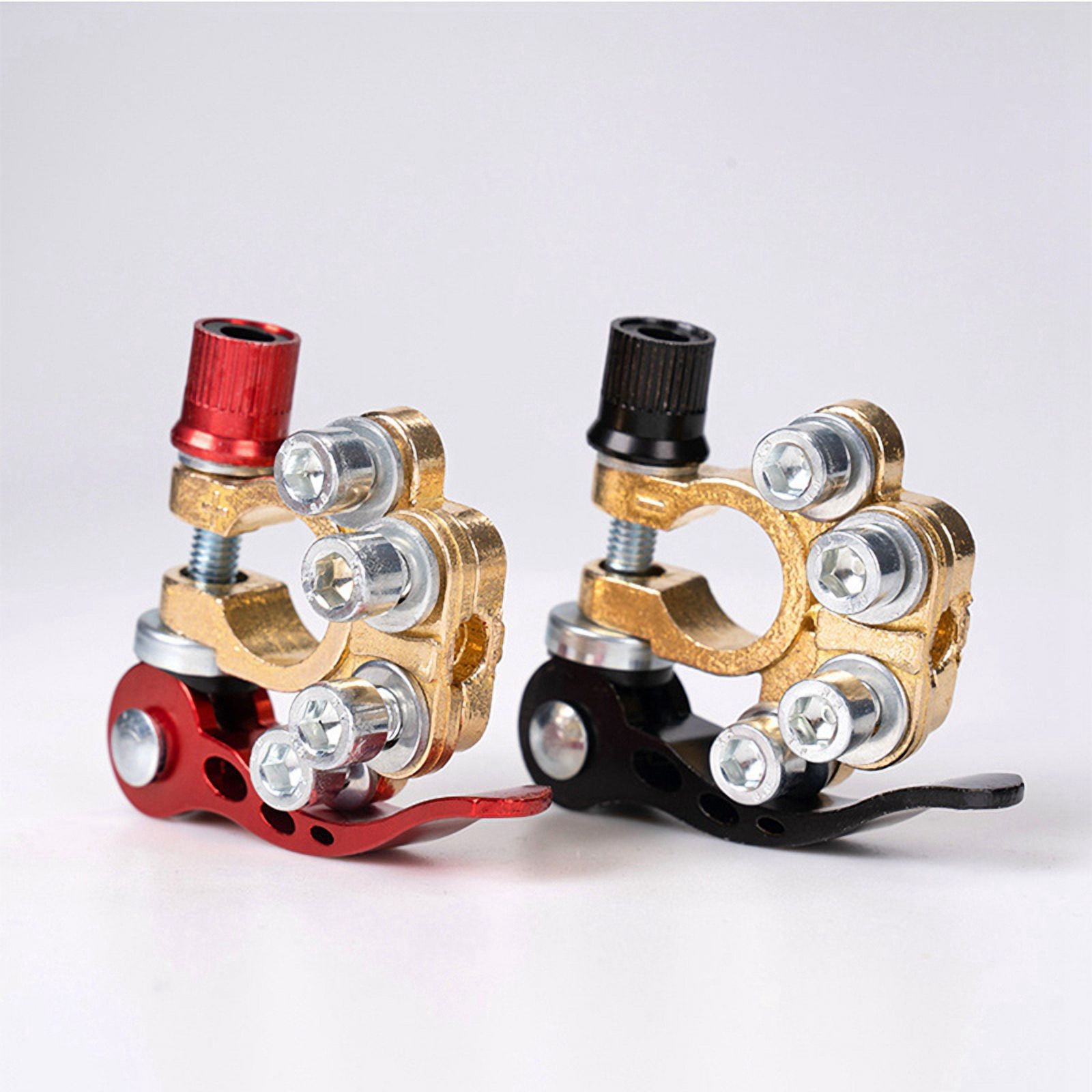 2 Battery Terminals, 12 V 4-Way Pole Clamp Car Battery Quick Release ...