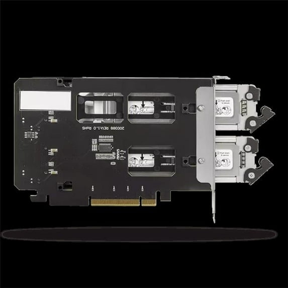 2 Bay Removable M.2 NVMe SSD Mobile Rack for PCI Express Slot - Walmart.com