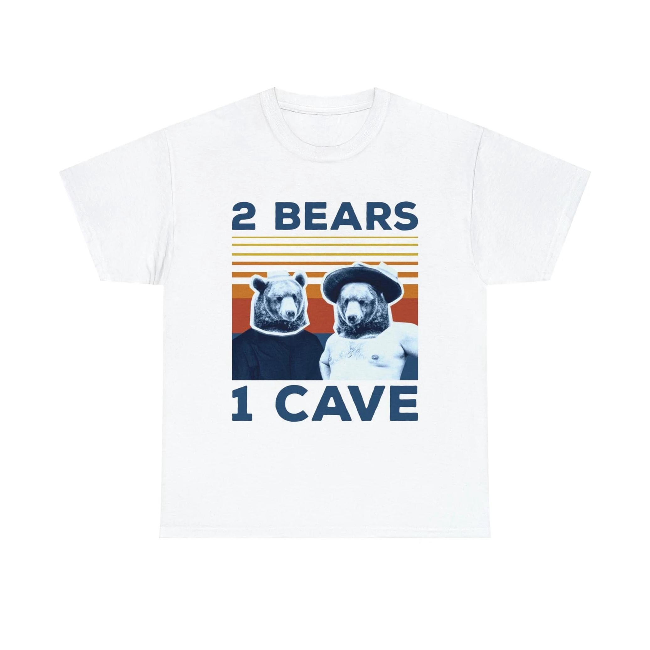 2 Bears 1 Cave Shirt, 2 Bears 1 Cave Funny Head Vintage Unisex Tee ...