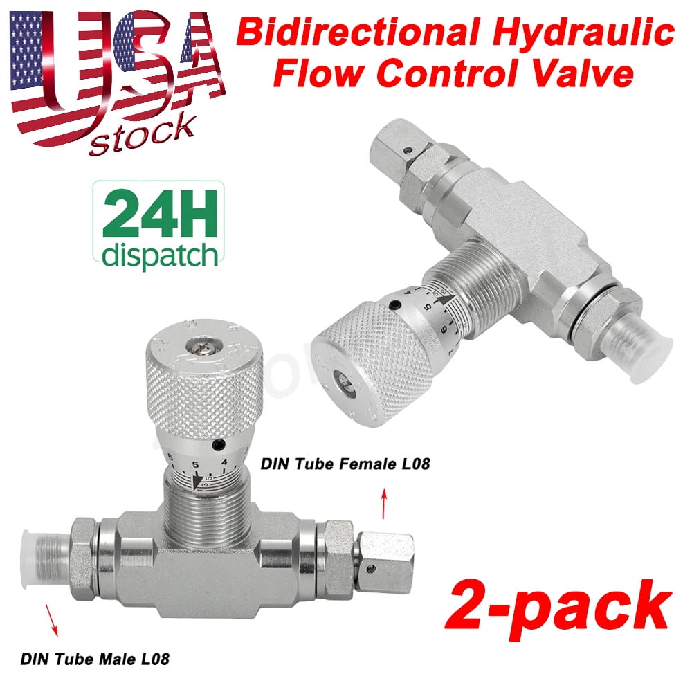 2* Bidirectional Hydraulic Flow Control Restrictor Valve STB-G3/8 L08 ...