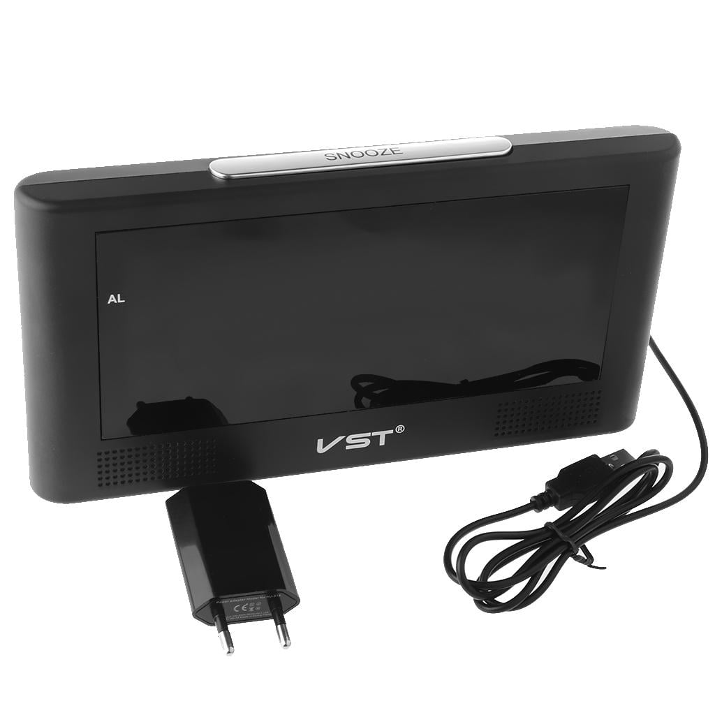 2'' Big Screen LED Digital Alarm Clock Display with 2x AAA Bkup Battery Memory 4 Colors Option ...