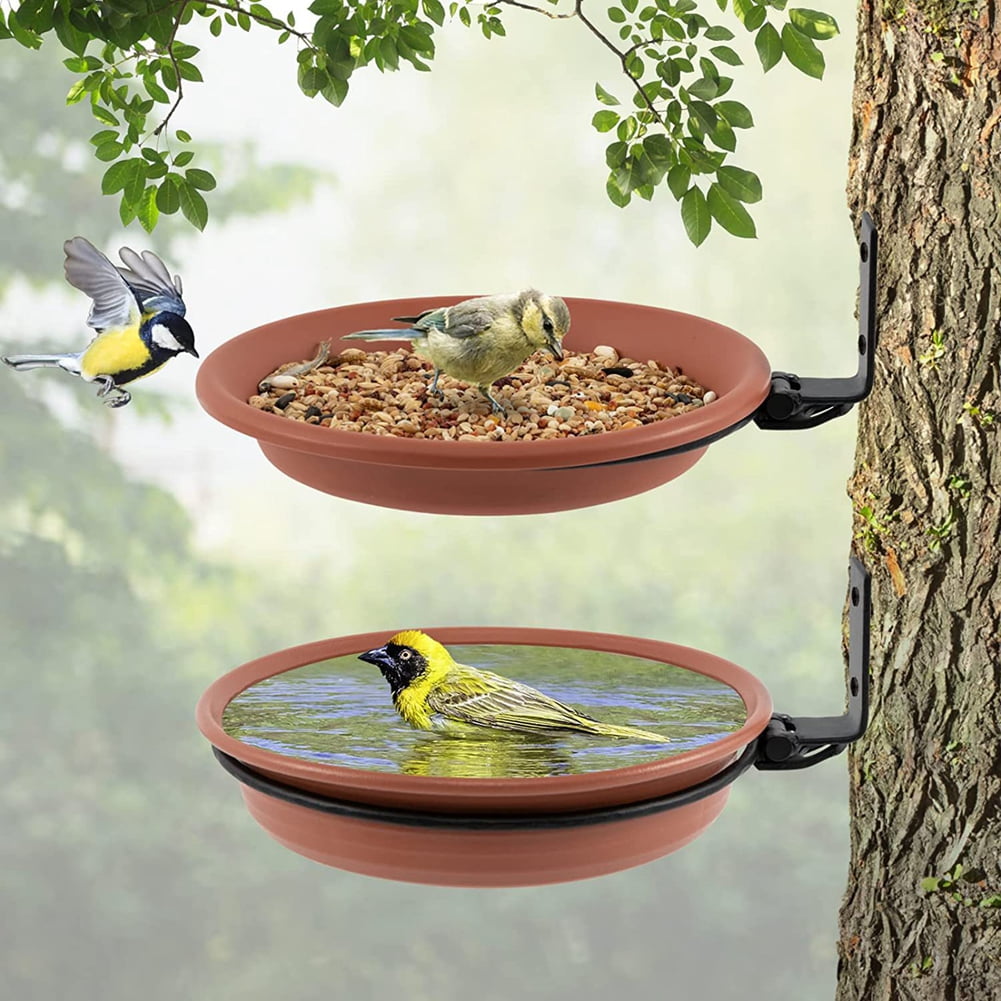 2 Bird Trays Tree Mounted for Bird Feeder Bird Bath Bowl, Installed on ...