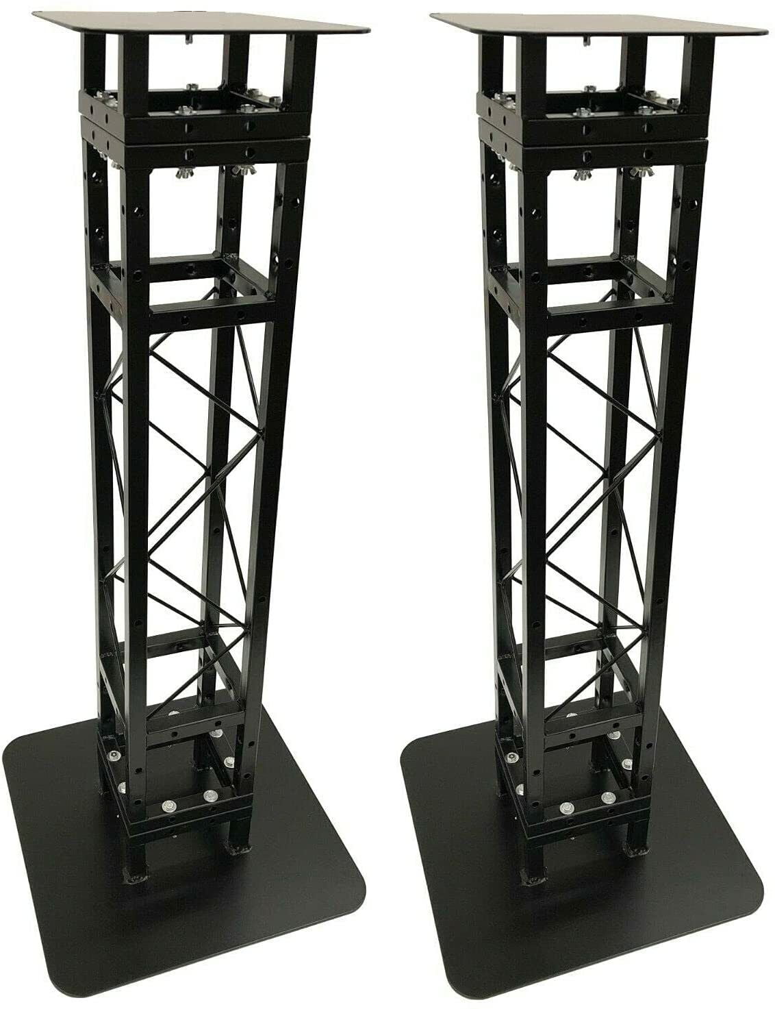 Walmart (2) Black 4 ft. DJ Lighting Square Truss Stands, Light Weight ...