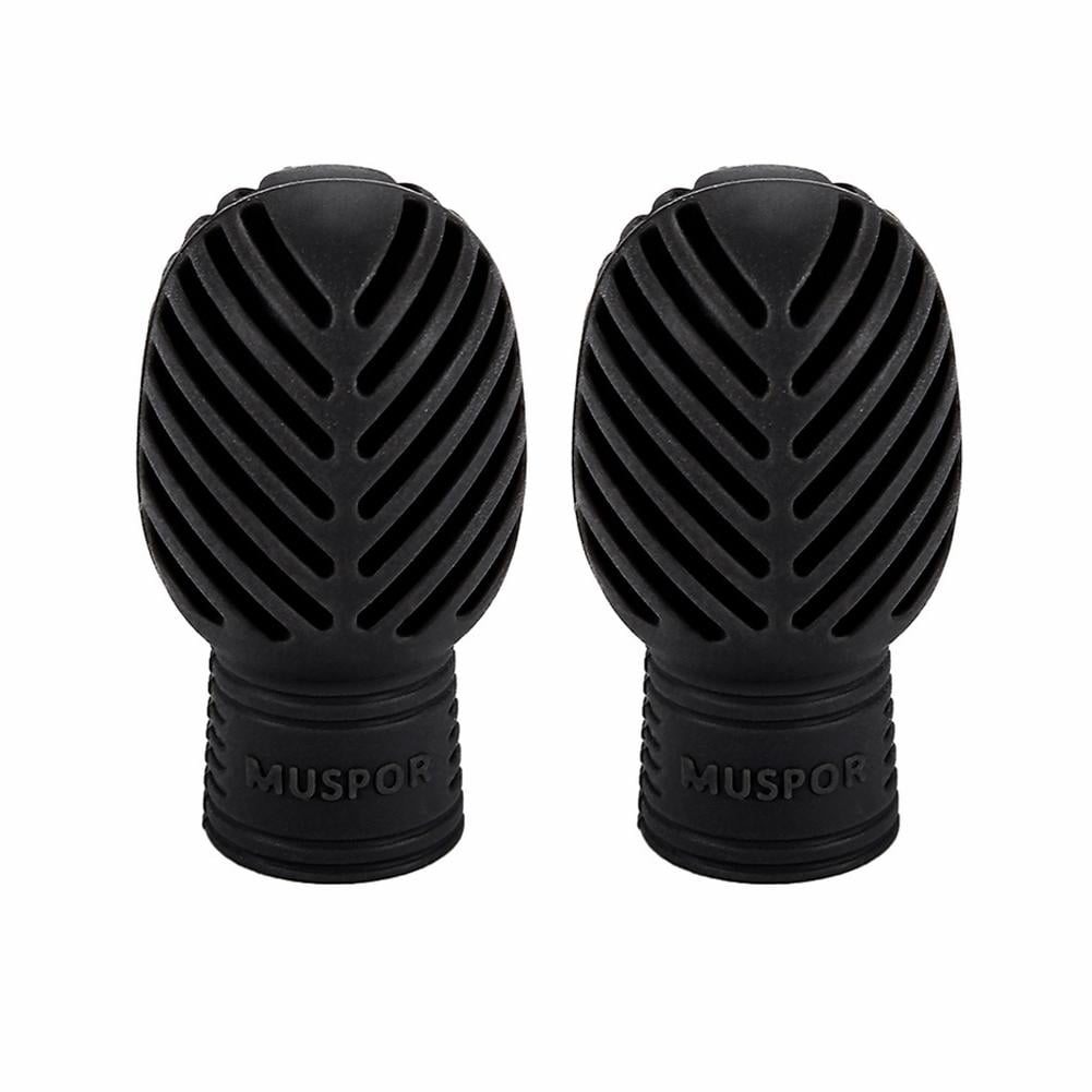 2 Black Muspor Drumsticks Silent Silicone Head Mute Mute Drum Pad ...