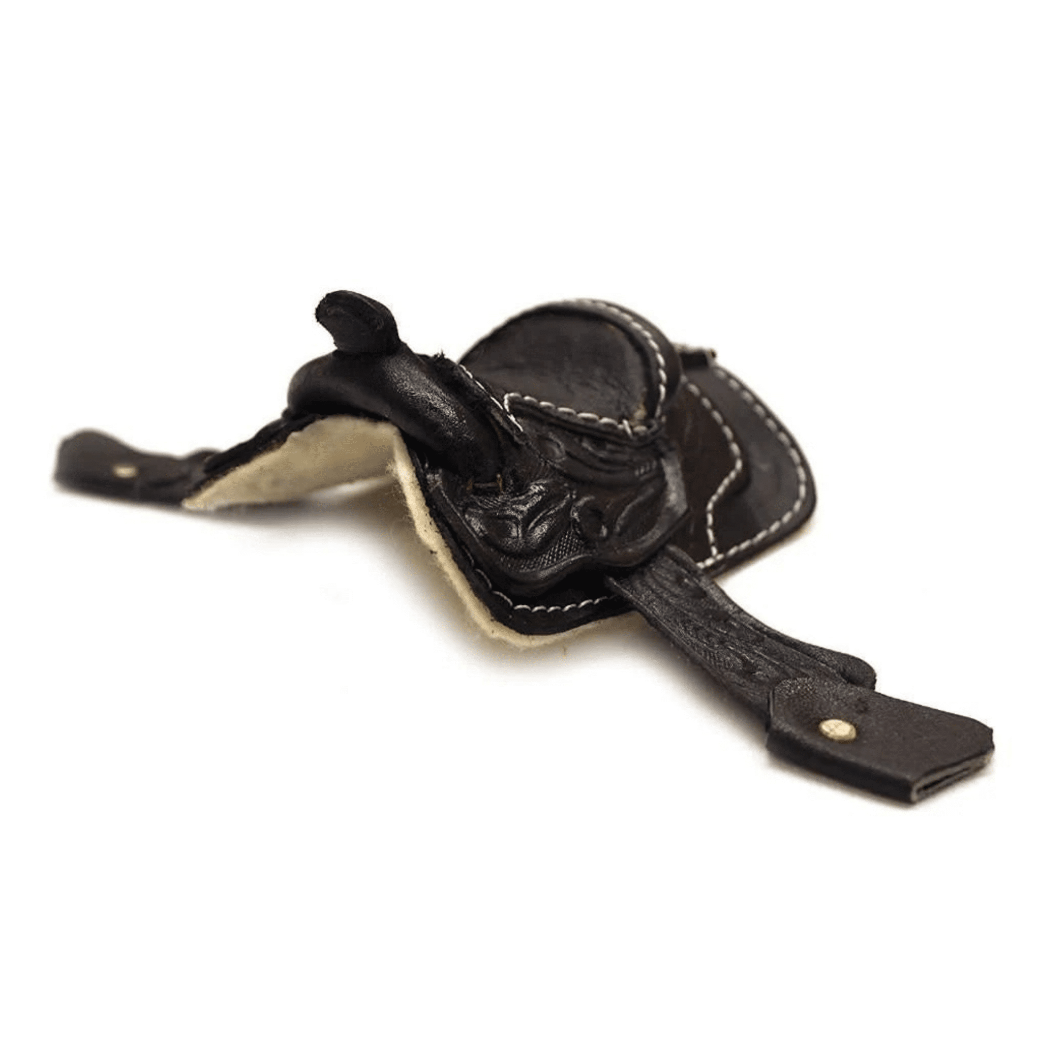 2" Black Western Miniature Saddle - Walmart.com