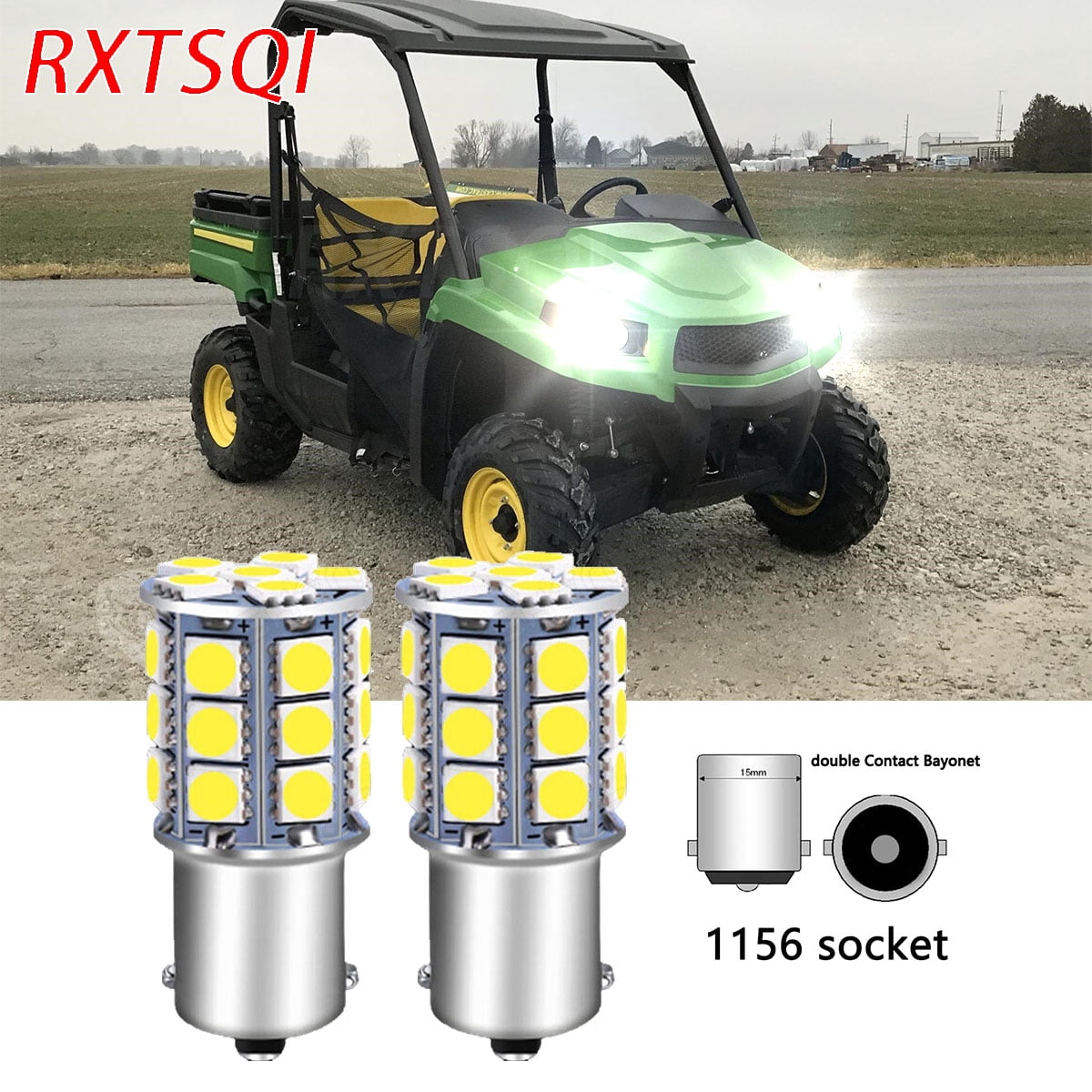 2 Blinding LED light bulbs for Deere Gator XUV 625i 825i S4 850d 855d ...