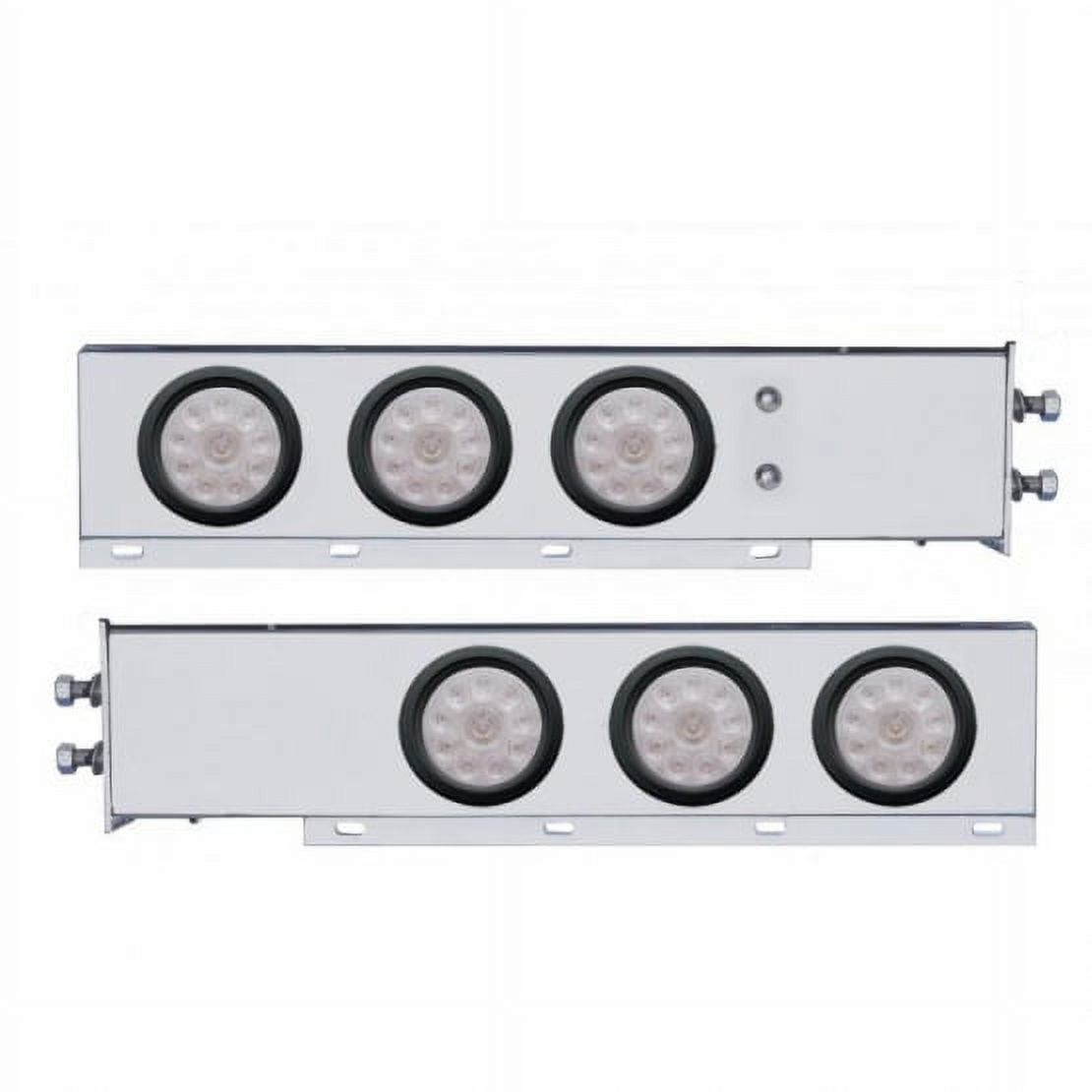 2" Bolt Pattern Stainless Spring Loaded Light Bar w/ Six 4" 10 LED ...