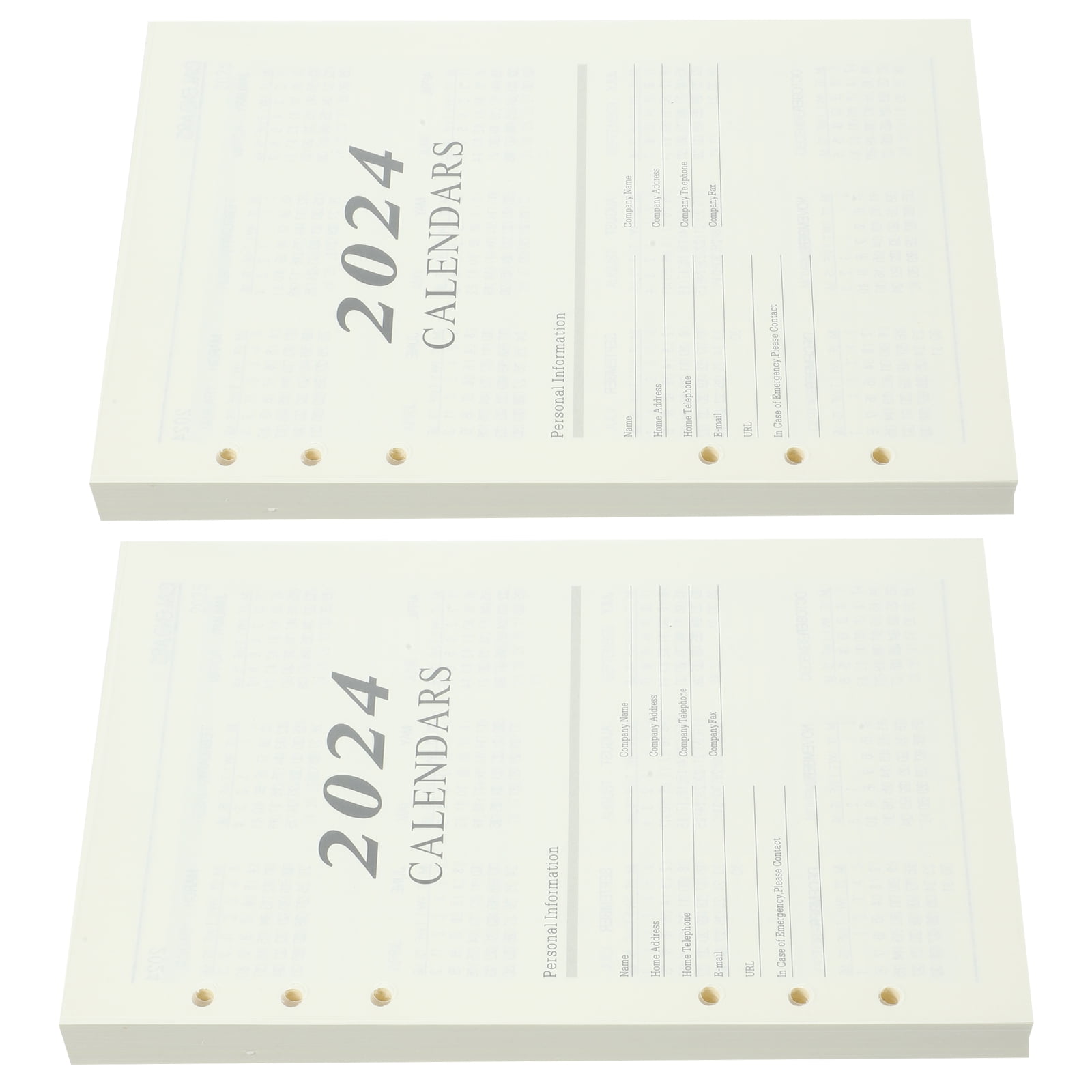 2 Books Binder Clips Binder Inserts Storag Planner Refill Paper Study ...