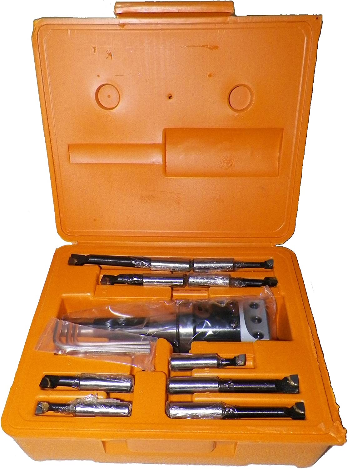 2" Boring Head SET 9 Pcs Carbide Boring Bars with R8 Shank 1/2'' Mill ...