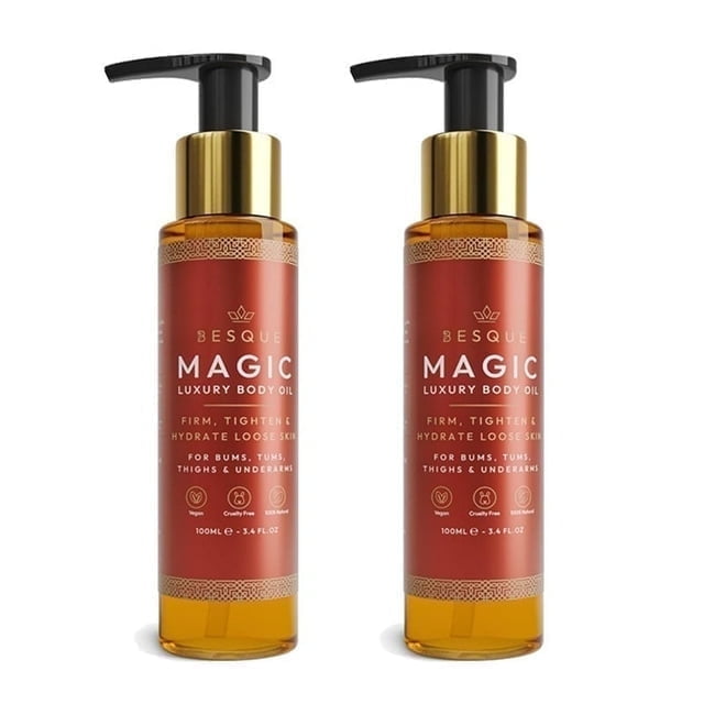 2 Bottle Besque Magic Body Oil, 3.38 FL OZ, After Shower Body Oil For ...