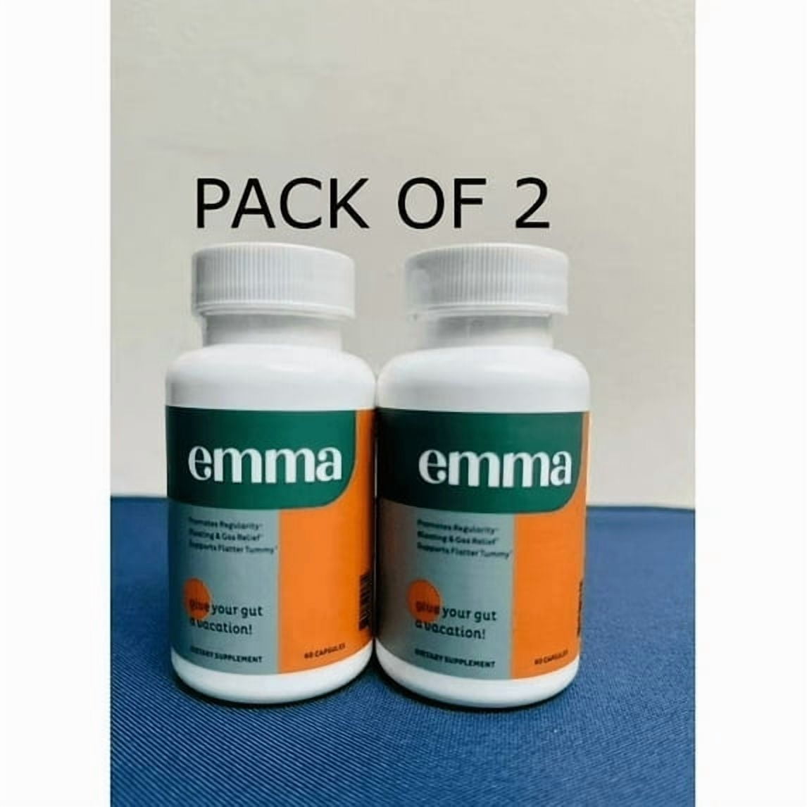 2 Bottles EMMA Gut Repair (60 Count Each, 120 Total): Restore Digestion ...