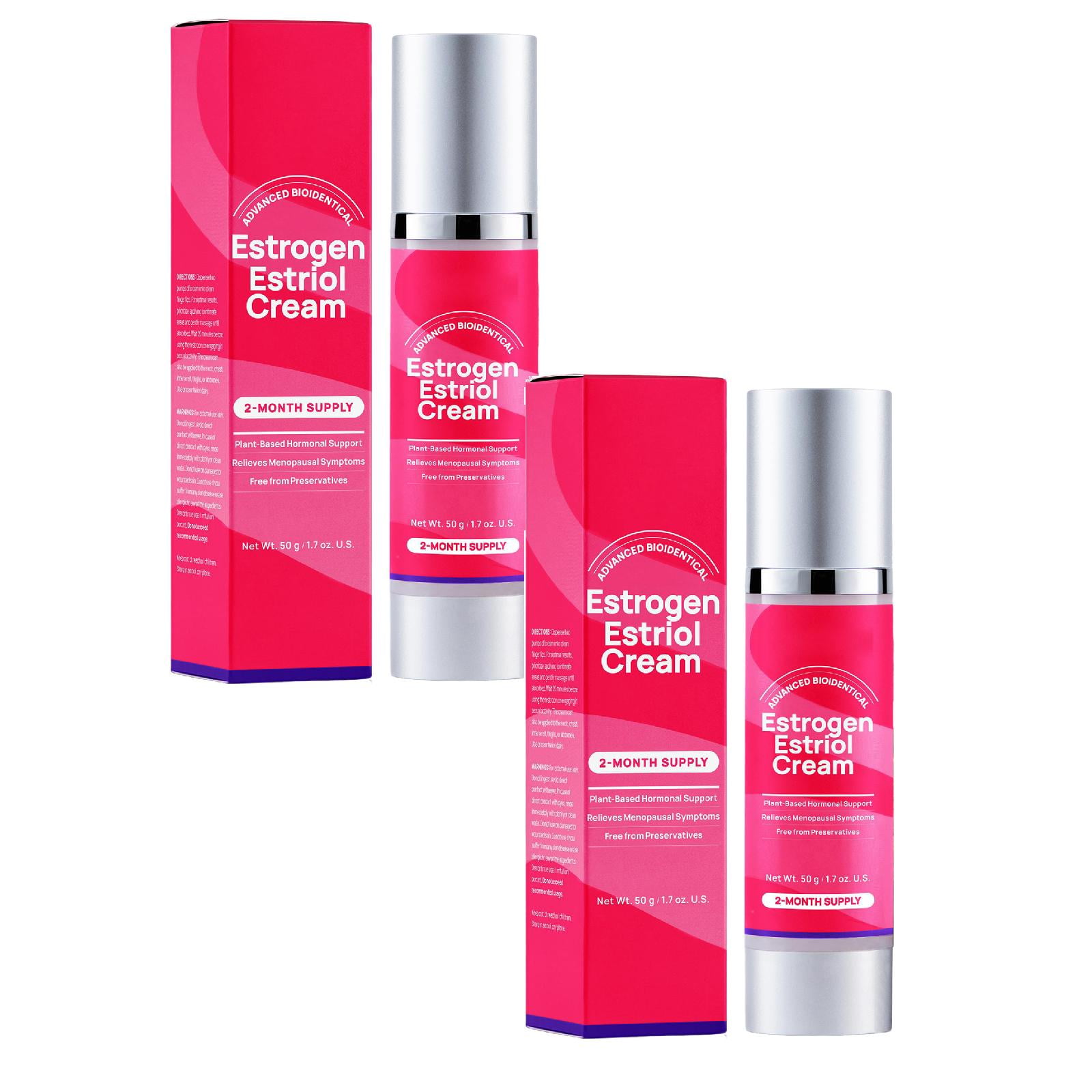 2 Bottles Estriol_Cream for Women's Menopause_Re'lief: Bioid'entical ...