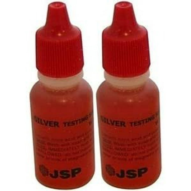 2 Bottles Silver Test Acid Testing Sterling Jewelry Solution Liquid ...