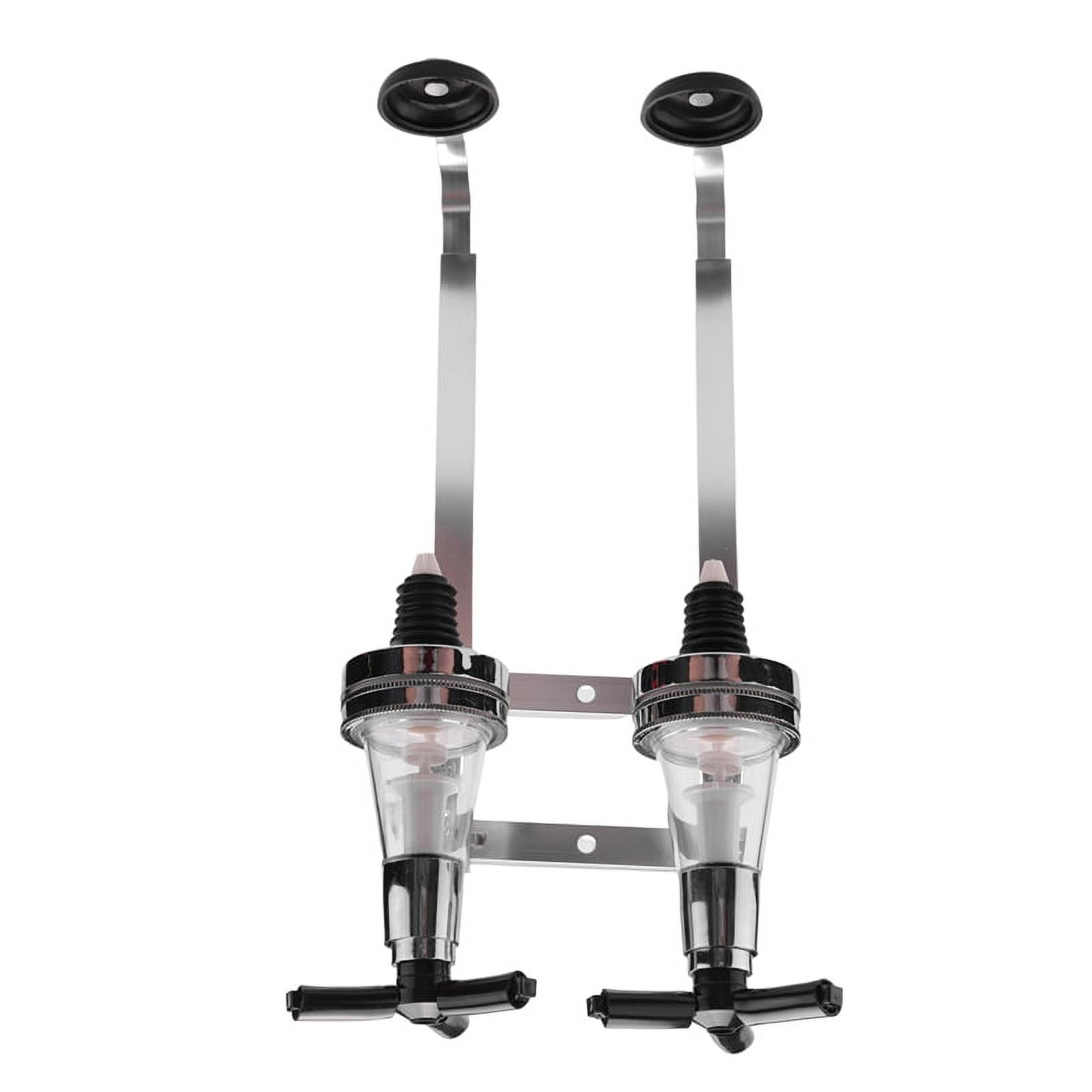 2 Bottles Wine Alcohol Shot Dispenser Pourer Rack Liquor Drinks Wall ...