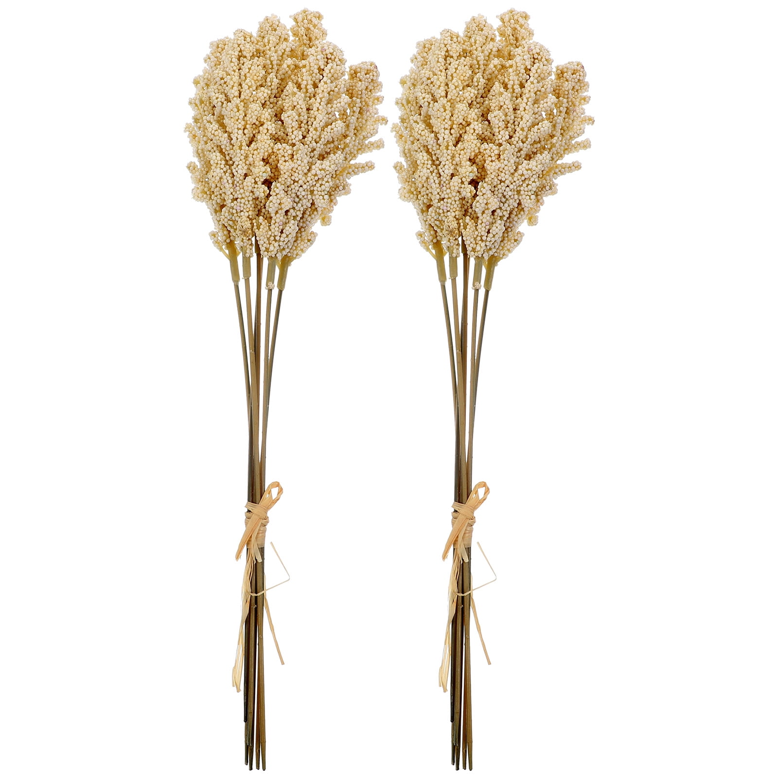2 Bouquet Artificial Wheat Dried Natural Wheat Decor - Walmart Business ...
