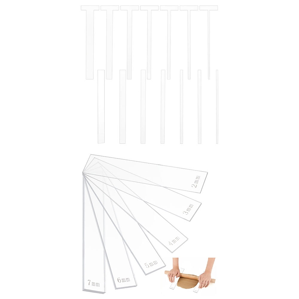 2 Box 12Pcs 6 Size Acrylic Polymer Clay Depth Guide Set Adjustable Clay ...