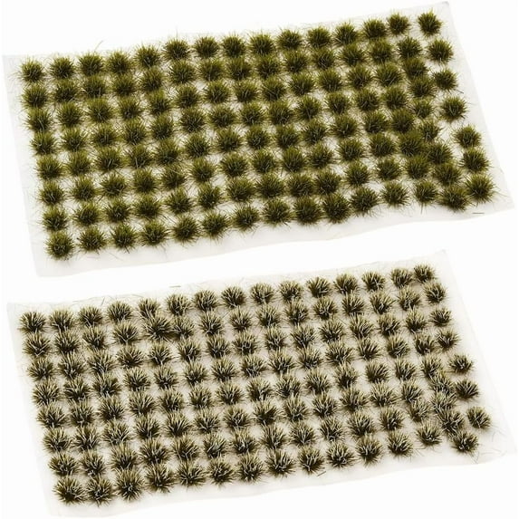 2 Box 208Pcs Model Train Scenery Grass Miniature Plastic Tufts Static ...