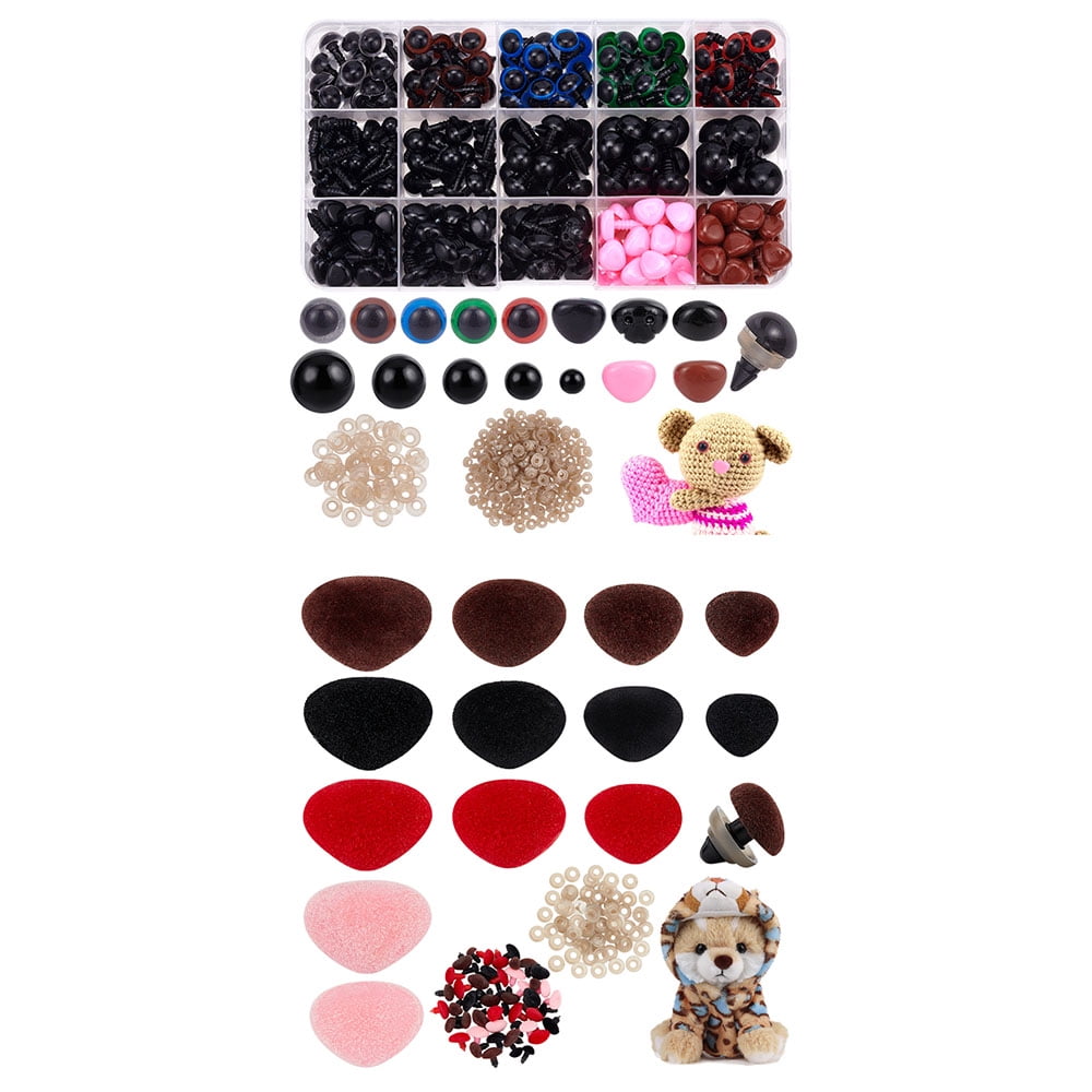 2 Box 52pcs Animal Safety Noses Plastic Triangle Noses Flocking Nose ...