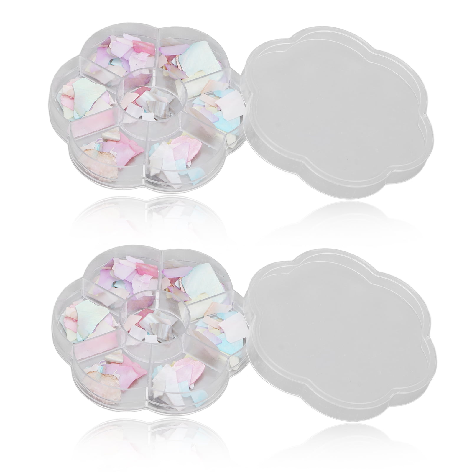2 Box Nail Seashell Slices Different Shapes Colors Manicure Glitter Art ...