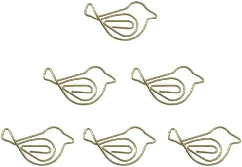 2 Boxes 30PCS Metal Bird Paper Clips Gold Shaped Paper Clips Used for ...
