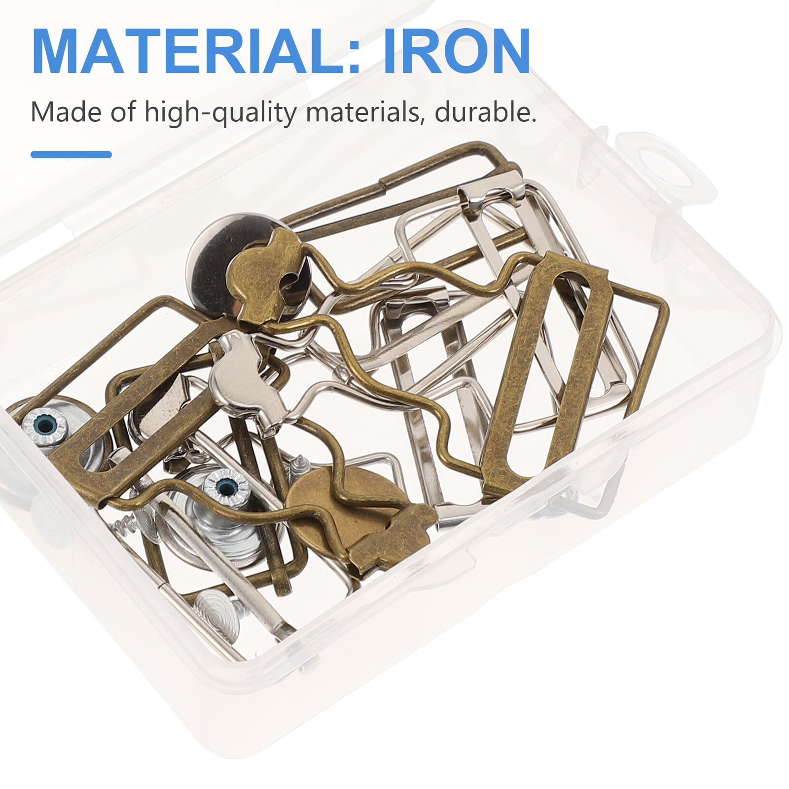 2 Boxes Adjustable Overalls Buckles Metal Gourd Buckles Suspender Belt ...